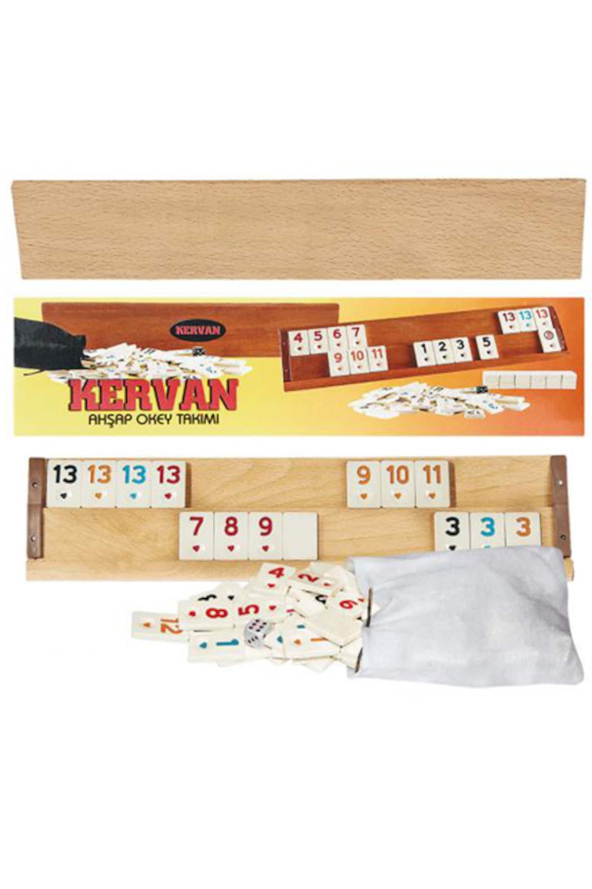 Kervan Büyük Boy Cilalı Ahşap Okey Takımı - Fiyatı, Yorumları