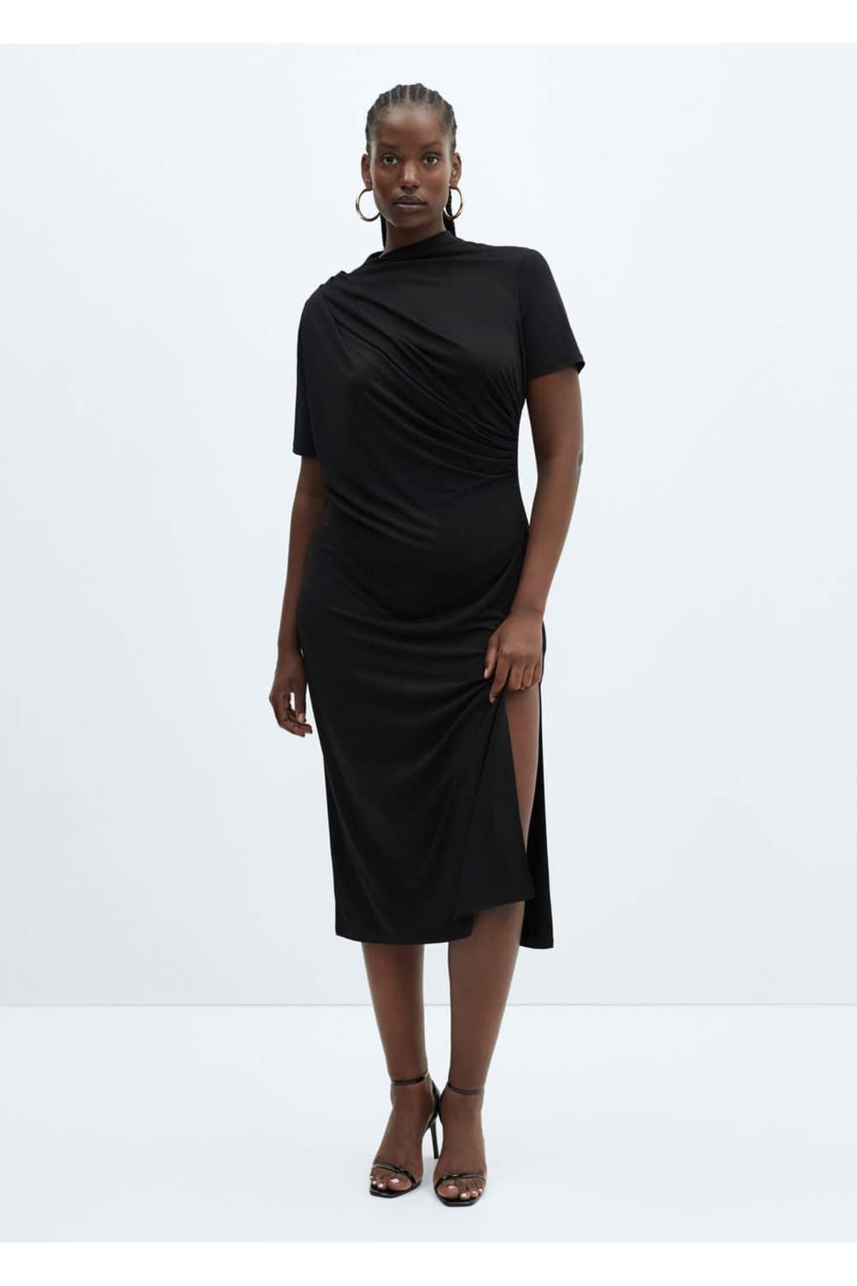 MANGO Drape detaylı dokuma elbise Fiyatı, Yorumları - Trendyol