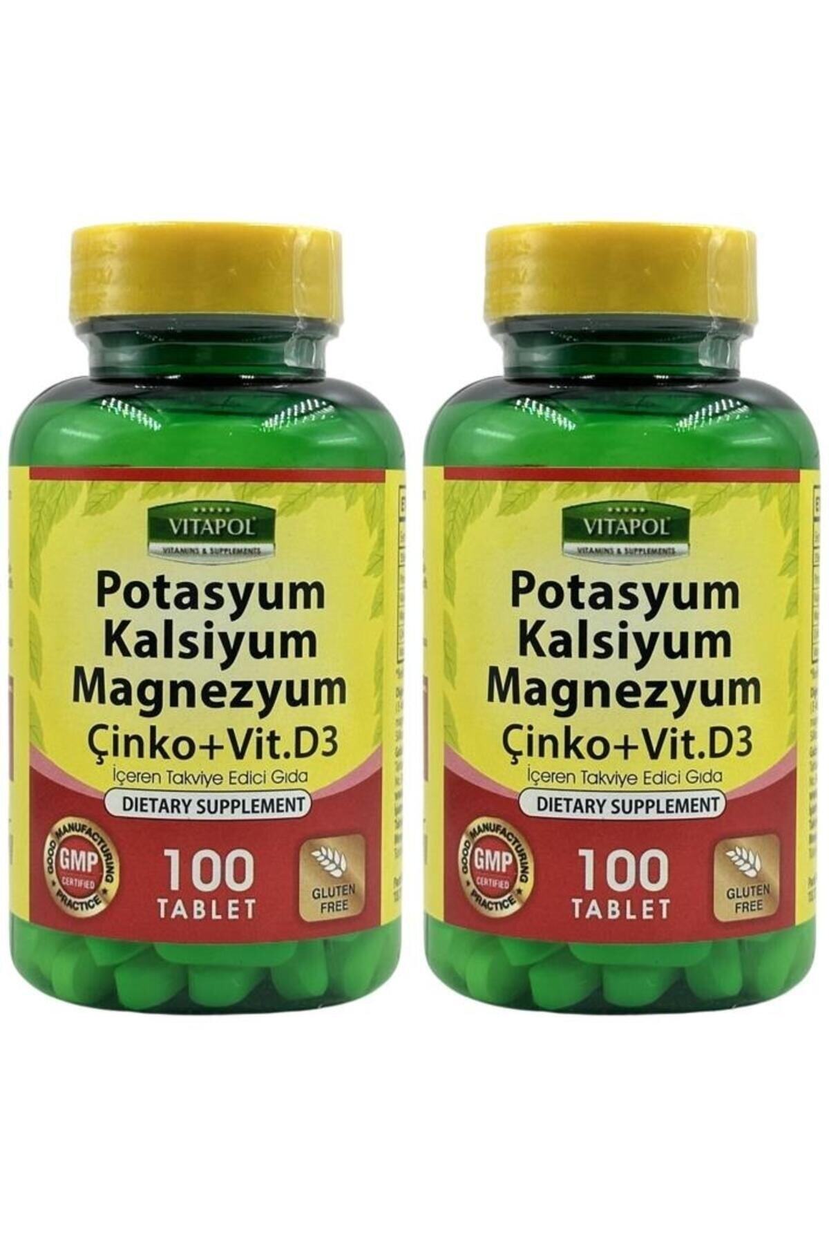 Vitapol Potassium Calcium Magnesium Zinc Vitamin D3 2x100 Tablet ...