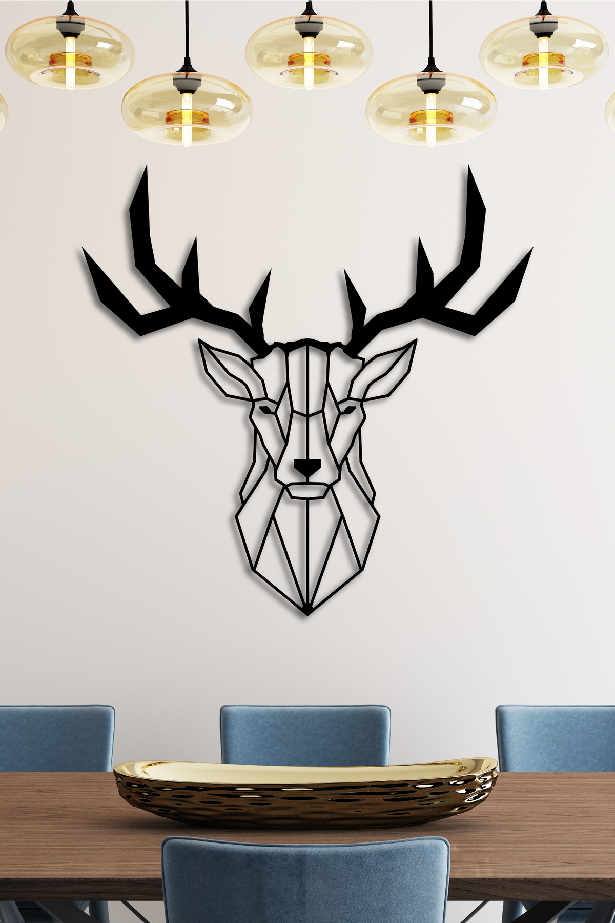 ABCPANO Geyik Metal Tablo Dekoratif Ev Ofis Doğa Dekor Modern Doğa ...