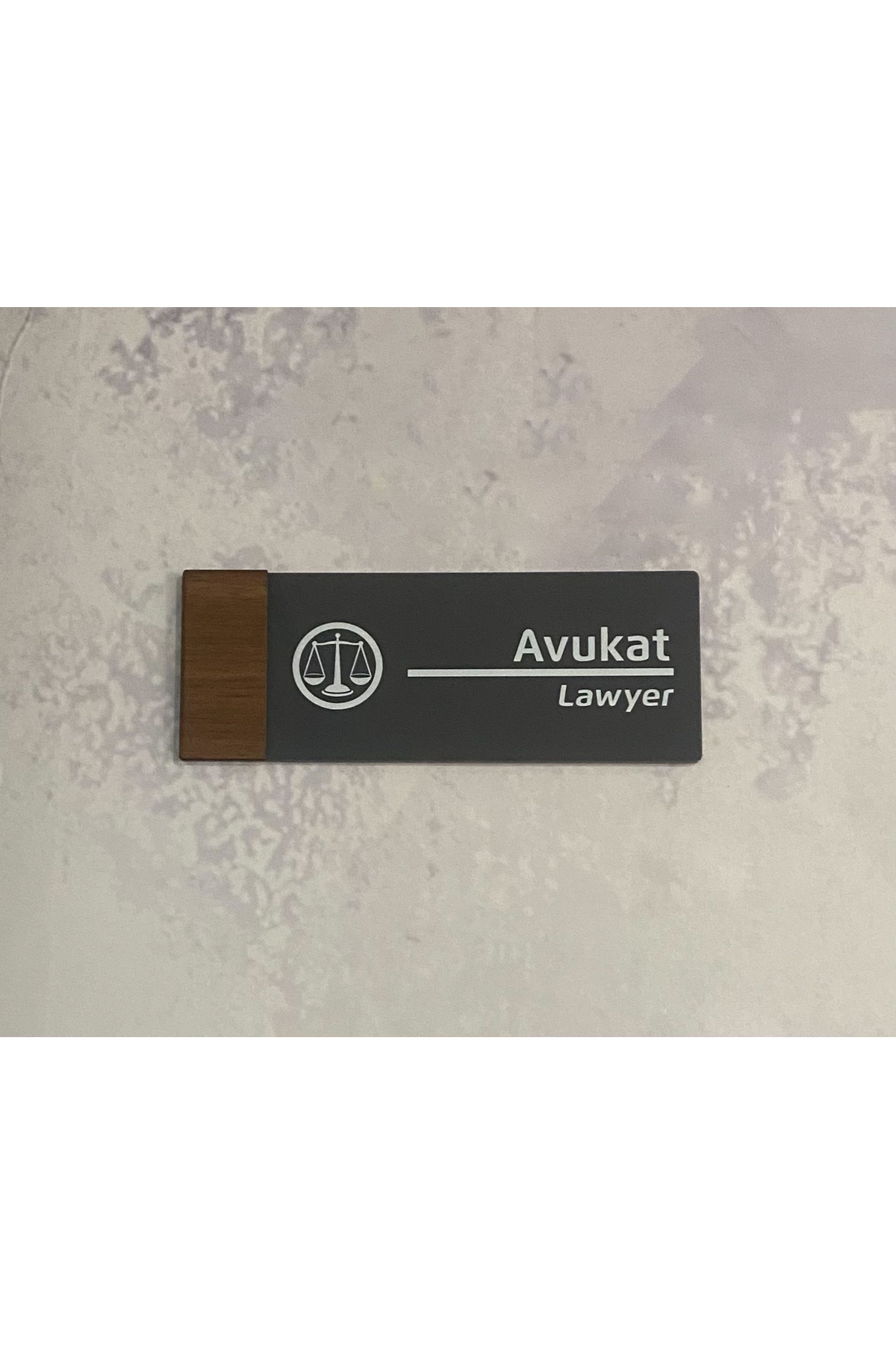 Dekokonsept Wooden Serisi (AVUKAT) Ofis Oda Kapı İsimliği Yönlendirme Tabelası - Fiyatı, Yorumları