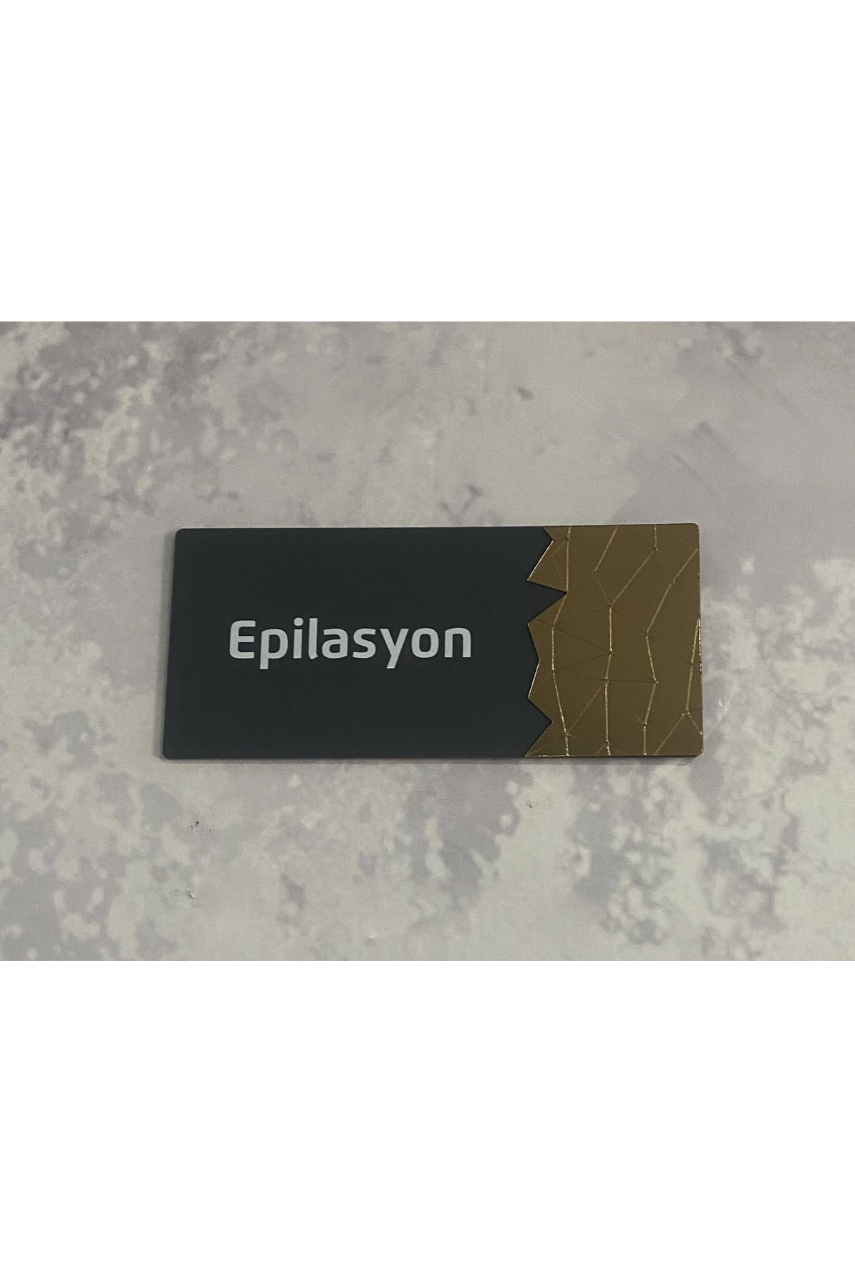 Dekokonsept Dekoratif Aynalı (EPİLASYON) Ofis Oda Kapı İsimliği Yönlendirme Tabelası Kapı ...