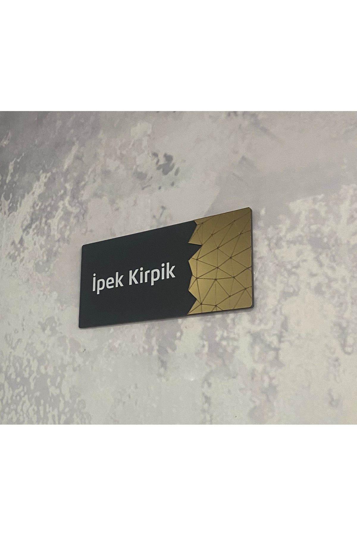 Dekokonsept Dekoratif Aynalı (İPEK KİRPİK) Ofis Oda Kapı İsimliği Yönlendirme Tabelası Kapı ...