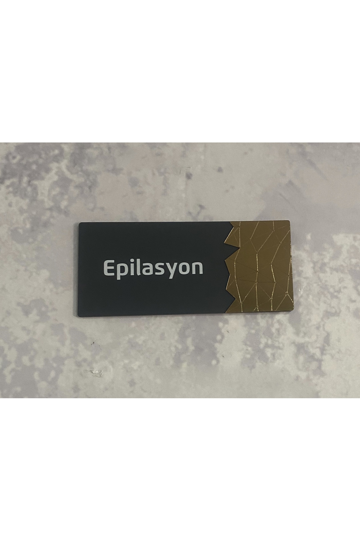 Dekokonsept Dekoratif Aynalı (EPİLASYON) Ofis Oda Kapı İsimliği Yönlendirme Tabelası Kapı ...