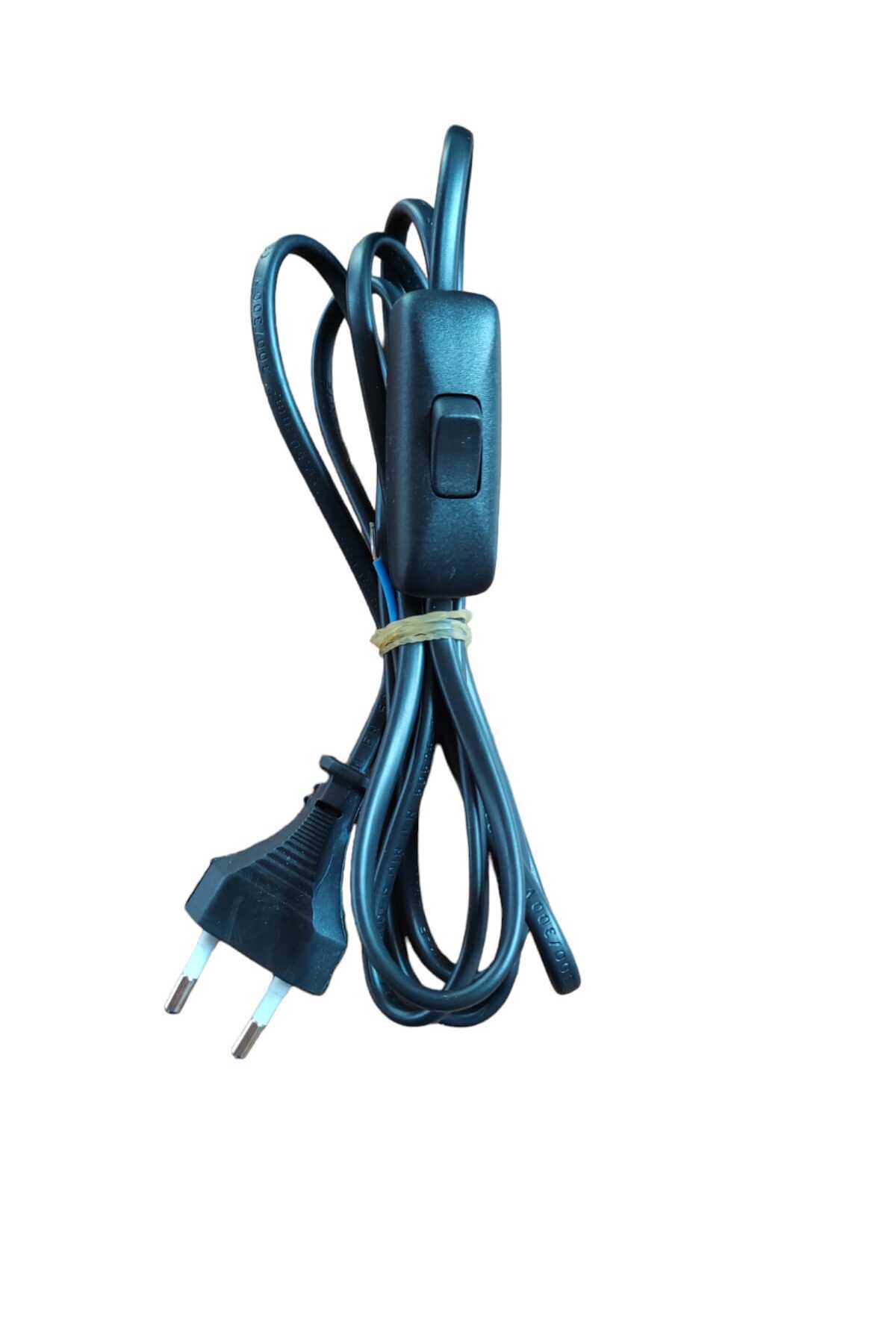 Alpha Tasarım Atölyesi Düğmeli Ve Fişli Abajur Elektrik Kablosu Siyah ...