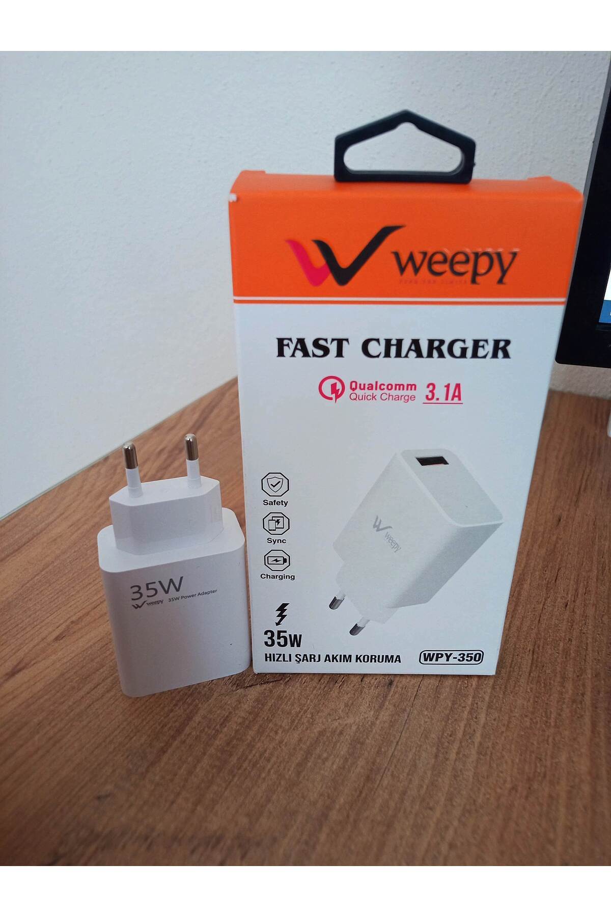 WEEPY WPY-350 35w / 3,1 Amper Hızlı Şarj Adaptörü Sadece Başlık - Fiyatı, Yorumları
