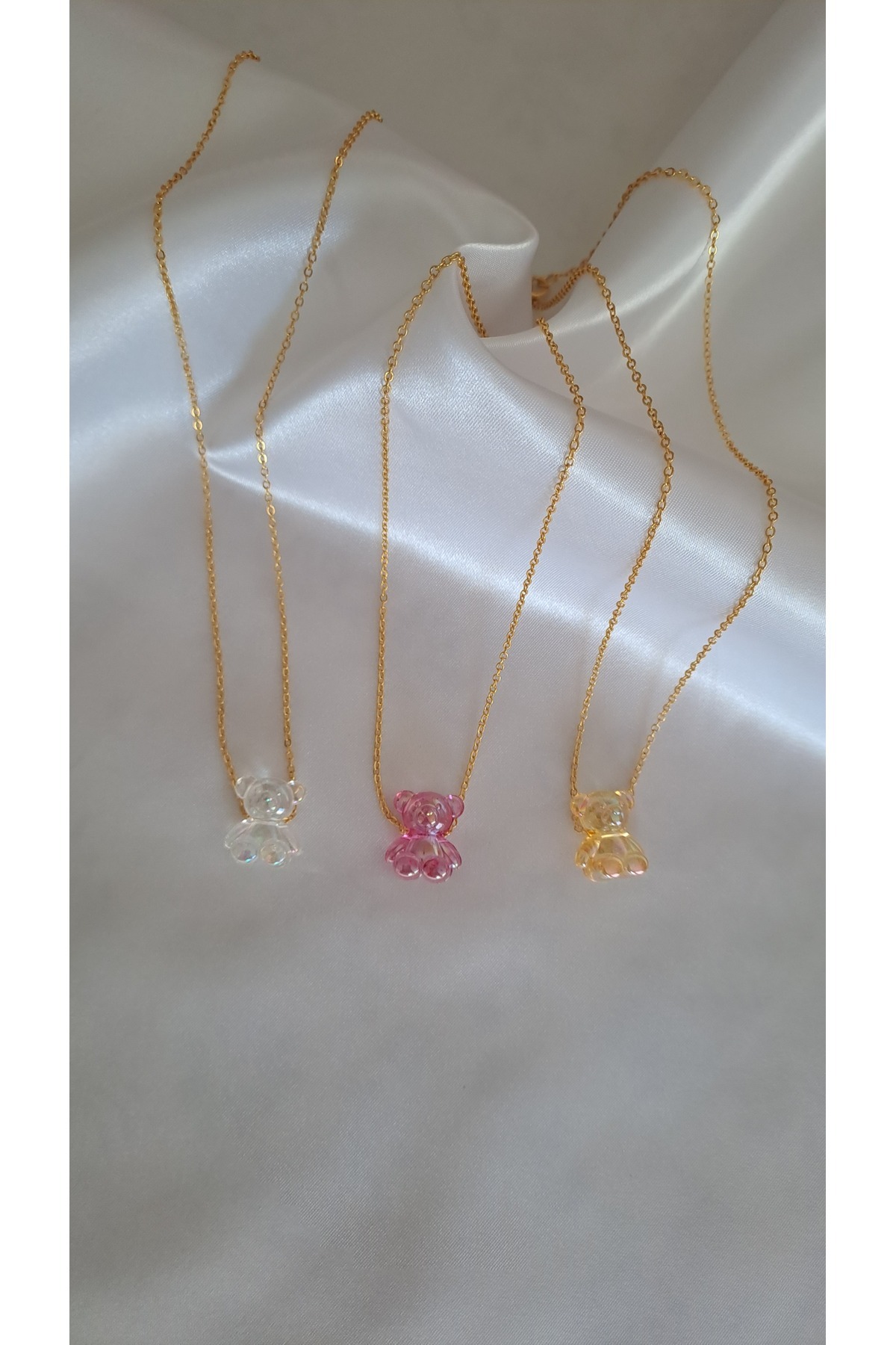 SOUL BY A&B 3lü Arkadaşlık Kolyesi Pembe Sarı Ayıcık Arkadaş Bff Kolye ...