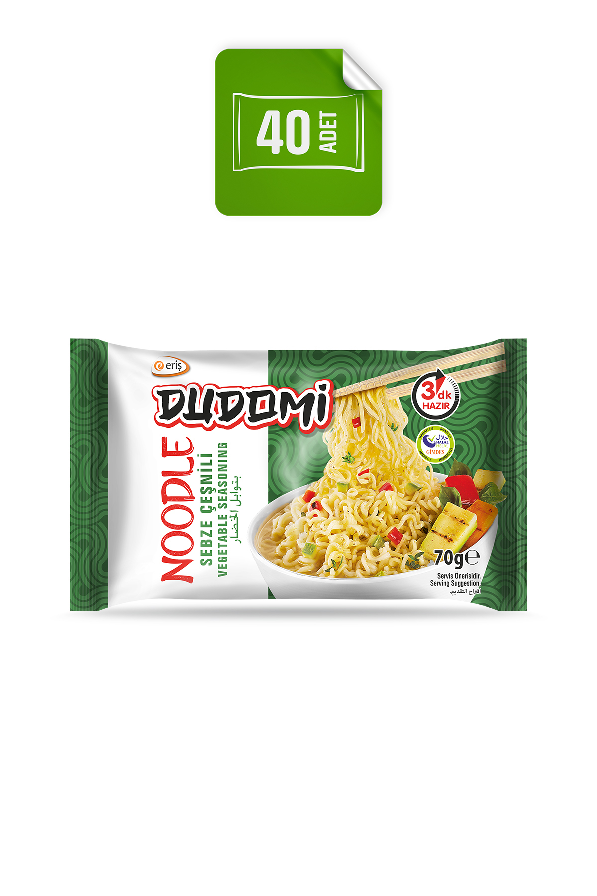 DUDOMİ 40'lı Sebzeli Noodle Poşet 70 Gr. - Fiyatı, Yorumları