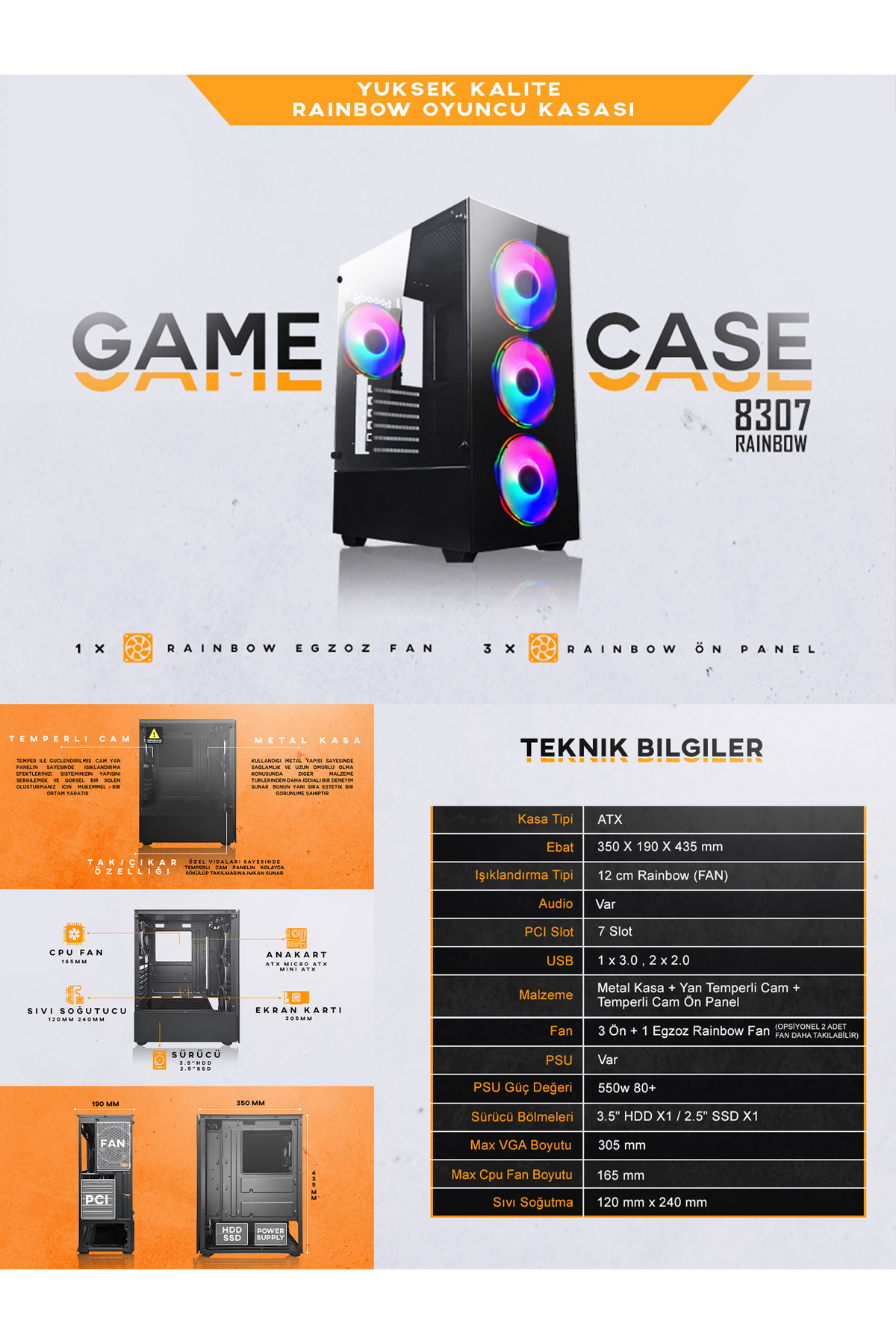 RAMTECH Rk-105 I5-3470 16gb Ram 256gb Ssd 4gb Gt730 Oyuncu Masaüstü Bilgisayar - Fiyatı, Yorumları