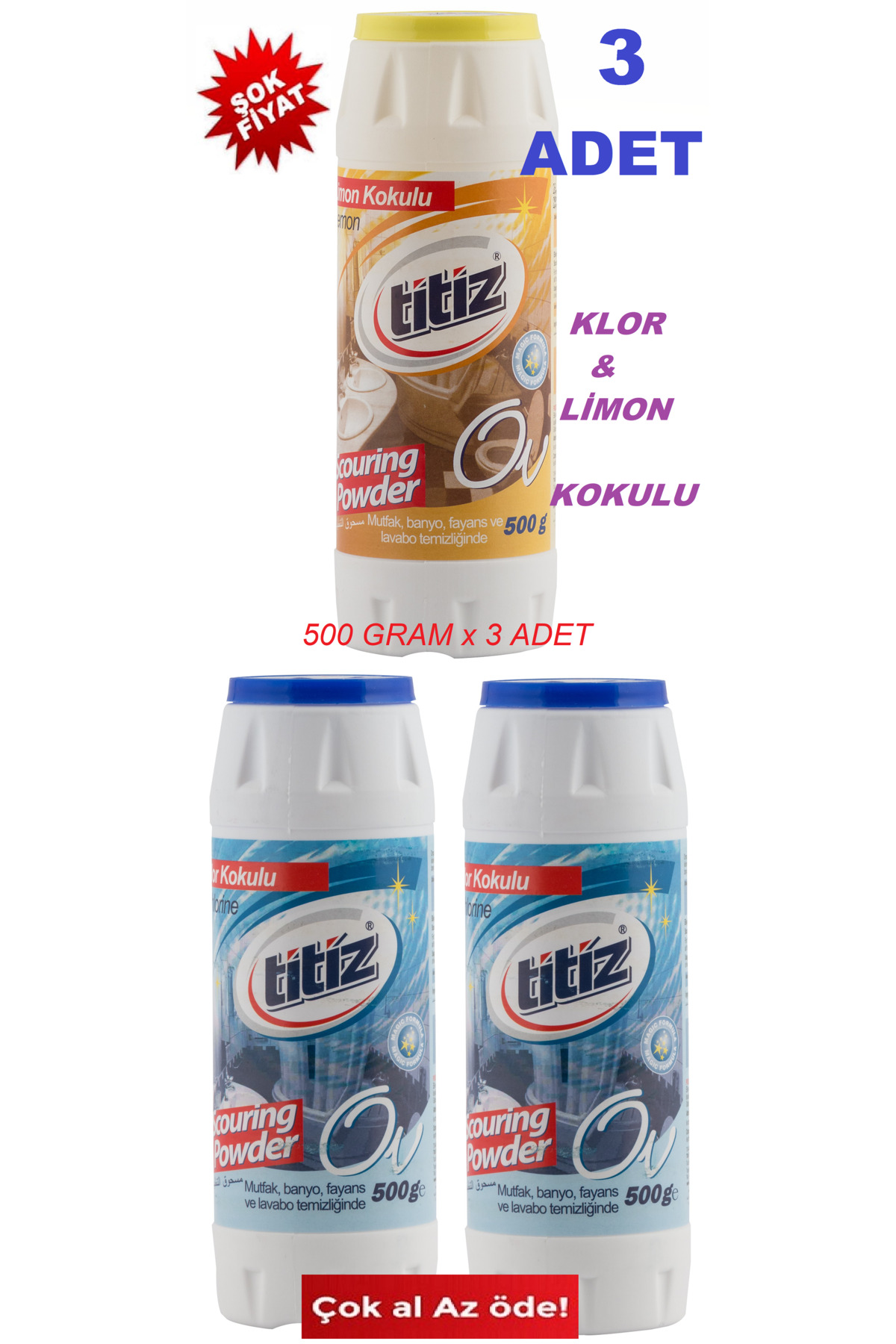 Titiz Mekanik Ov 500Gr x "3 ADET" (Klor - Limon Kokulu ) - Fiyatı ...