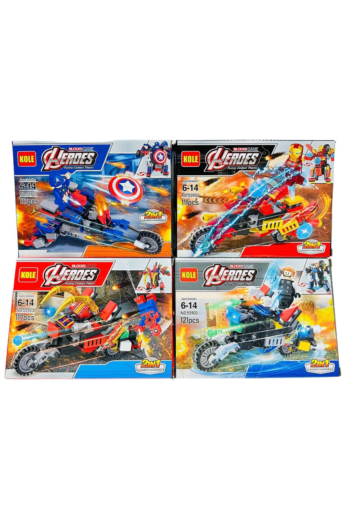 tmtoysandmore avengers lego oyuncak 4 model birden toplam 466 parça ...