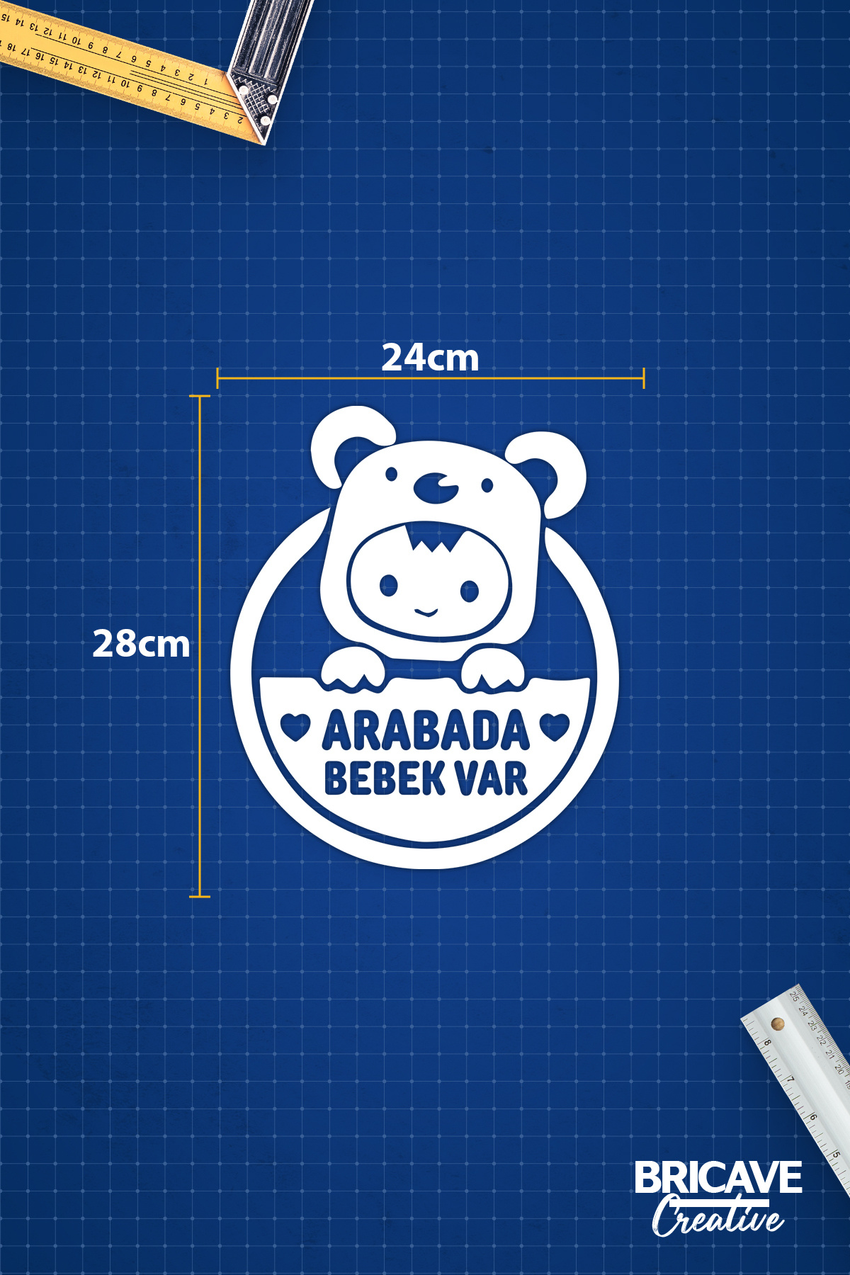 Bricave Arabada Bebek Var Araba Cam Sticker 24x28cm Fiyatı, Yorumları ...