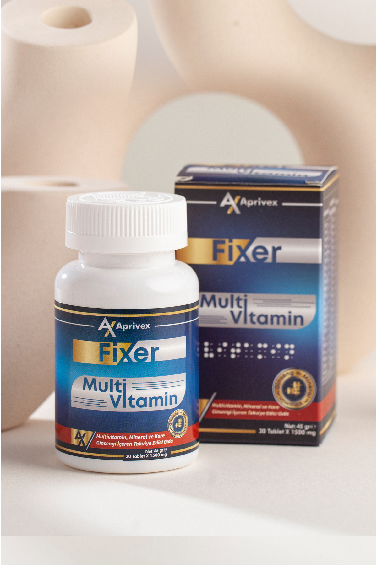 Aprivex Fixer Multivitamin Mineral Ginseng 30 Tablet Fiyatı, Yorumları ...