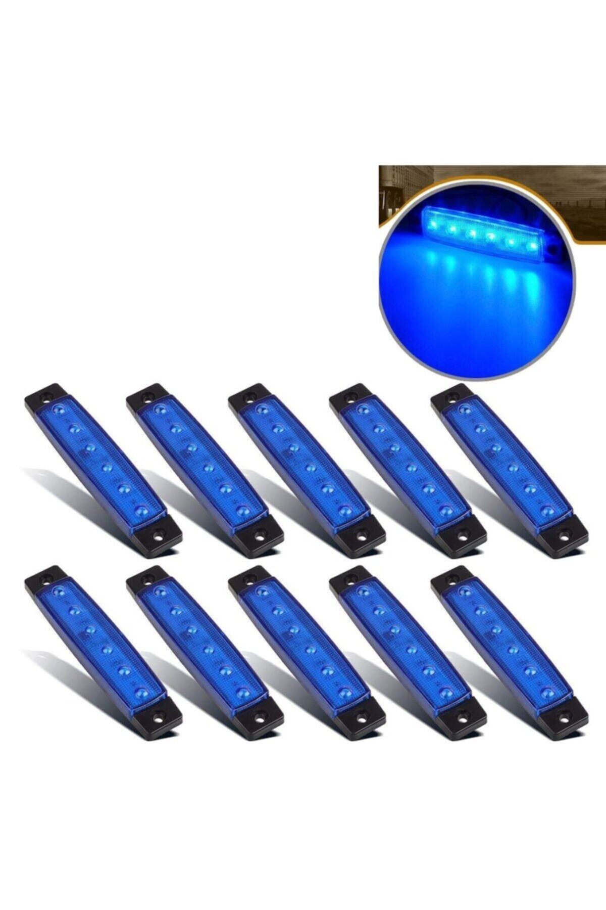 Emr Dorse Parmak Lamba 12 -24 Volt 6 Ledli (mavi Renk) 10 Adet Parmak ...