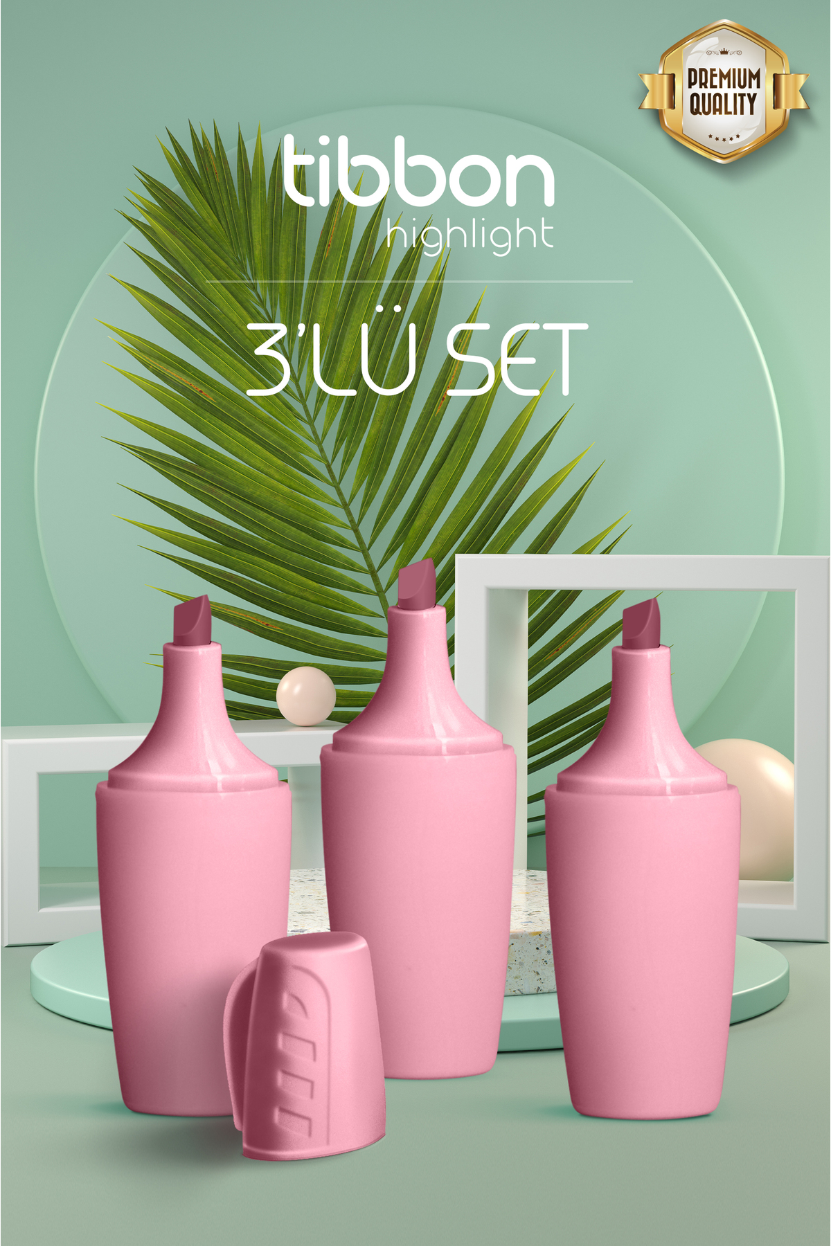 Tibbon Highlight Fosforlu Kalem 3 Lü Set Pembe 124 - Fiyatı, Yorumları