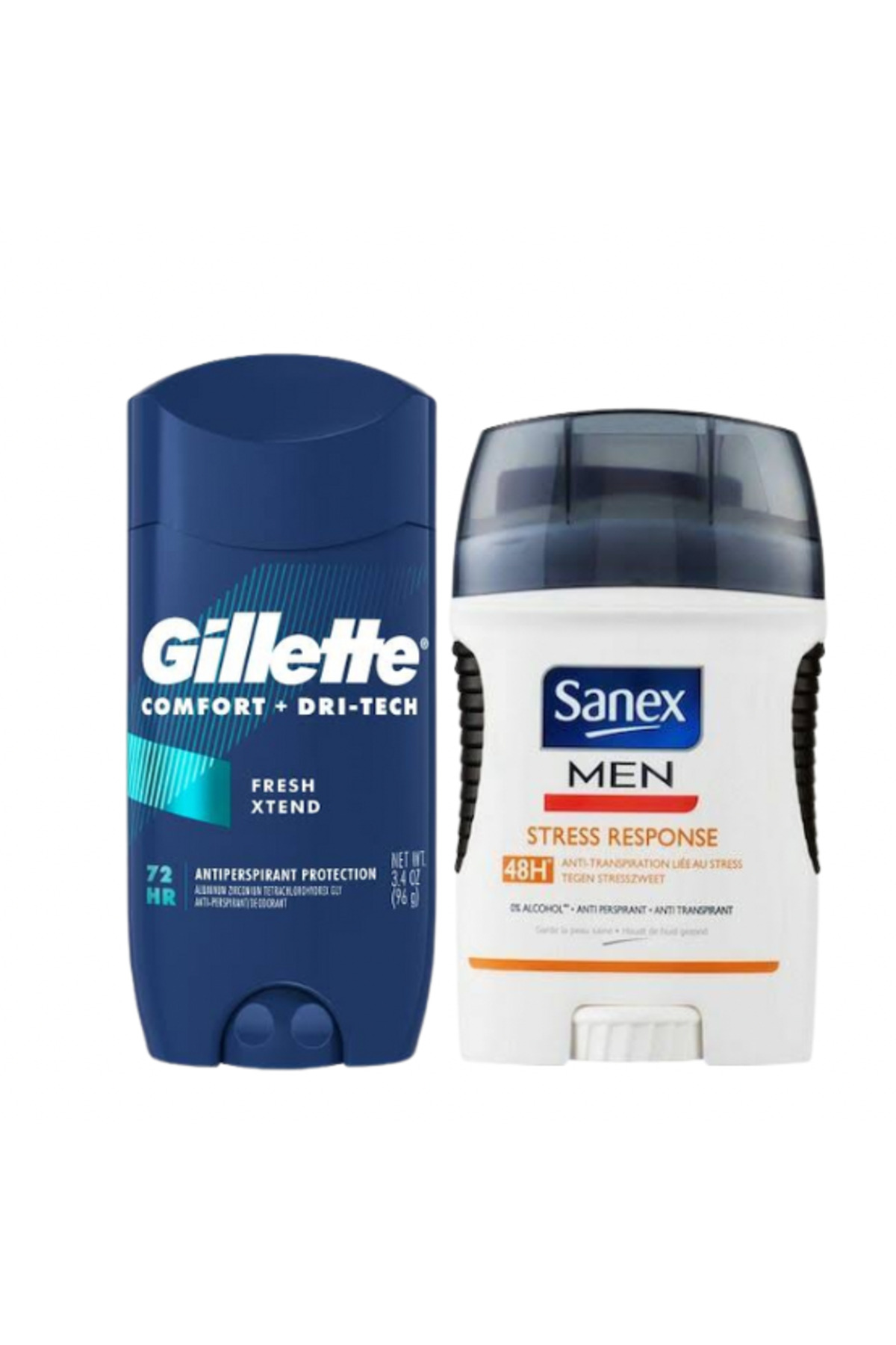 Gillette Antiperspirant Fresh Stick 72h 96gr + Sanex Stress Response ...