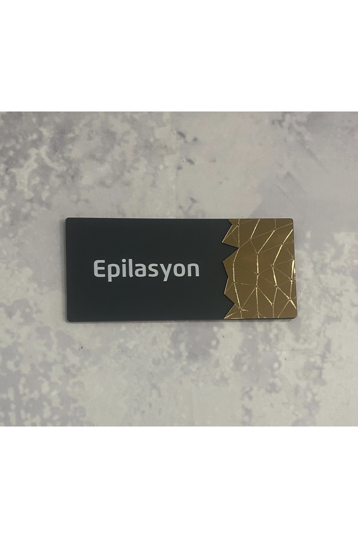 Dekokonsept Dekoratif Aynalı (EPİLASYON) Ofis Oda Kapı İsimliği Yönlendirme Tabelası Kapı ...