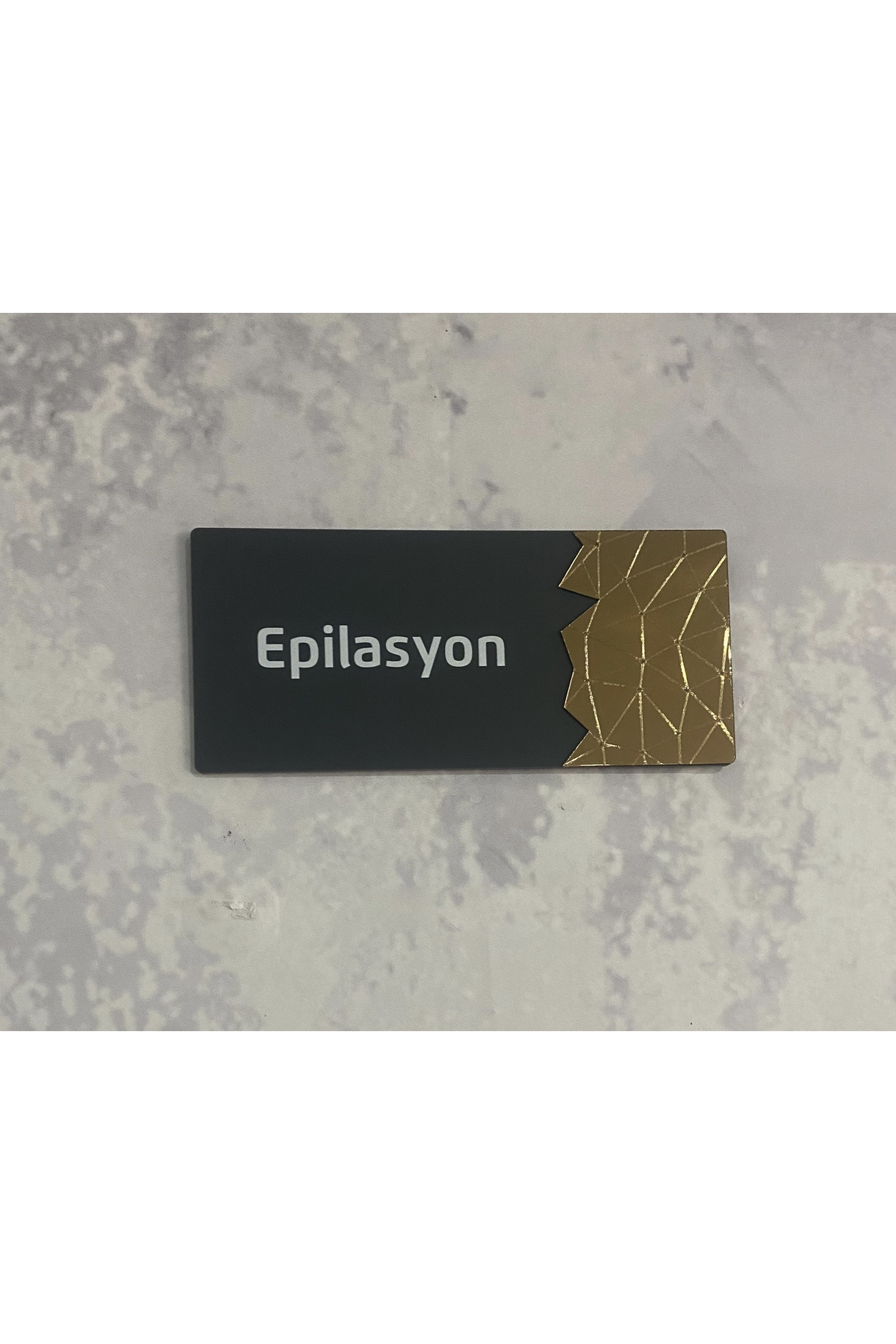 Dekokonsept Dekoratif Aynalı (EPİLASYON) Ofis Oda Kapı İsimliği Yönlendirme Tabelası Kapı ...