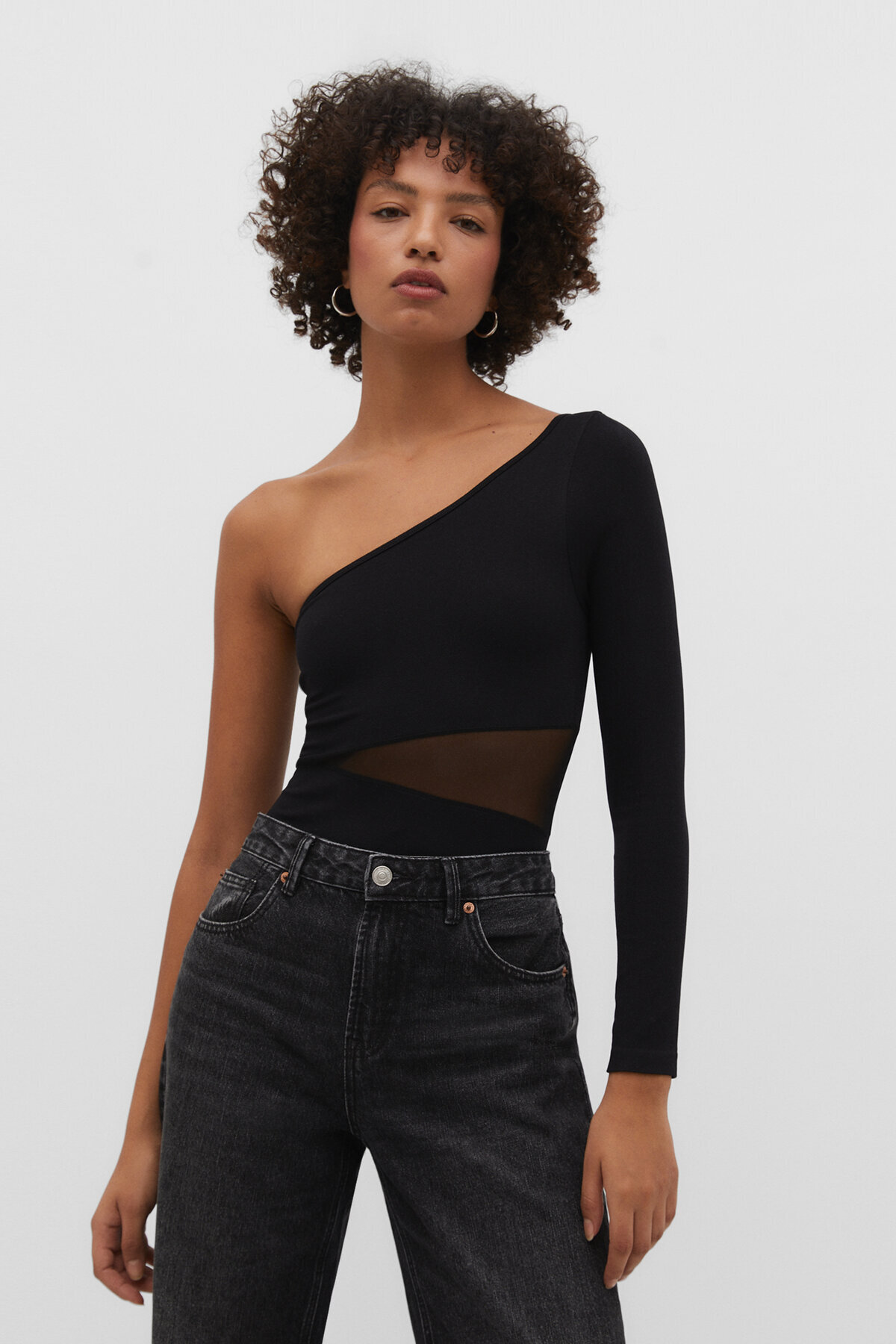 Stradivarius Transparan detaylı asimetrik body Fiyatı, Yorumları - Trendyol