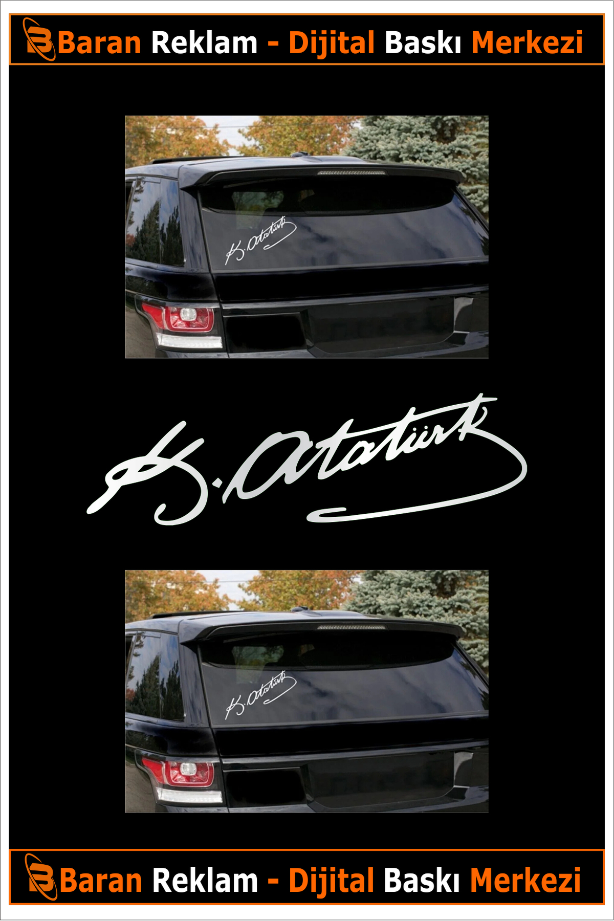 Grafen Kemal Atatürk Imzası Oto Sticker Araba Sticker Araba Yazısı Oto Cam Yazı Araba Cam Yazı 