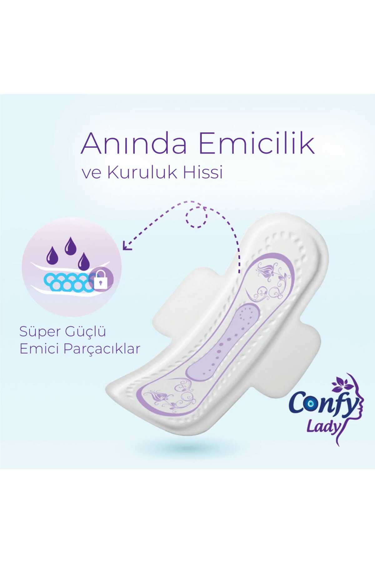 Confy Lady Ultra Hijyenik Ped Zarif ve İnce Fırsat Paketi - 147 Adet ...