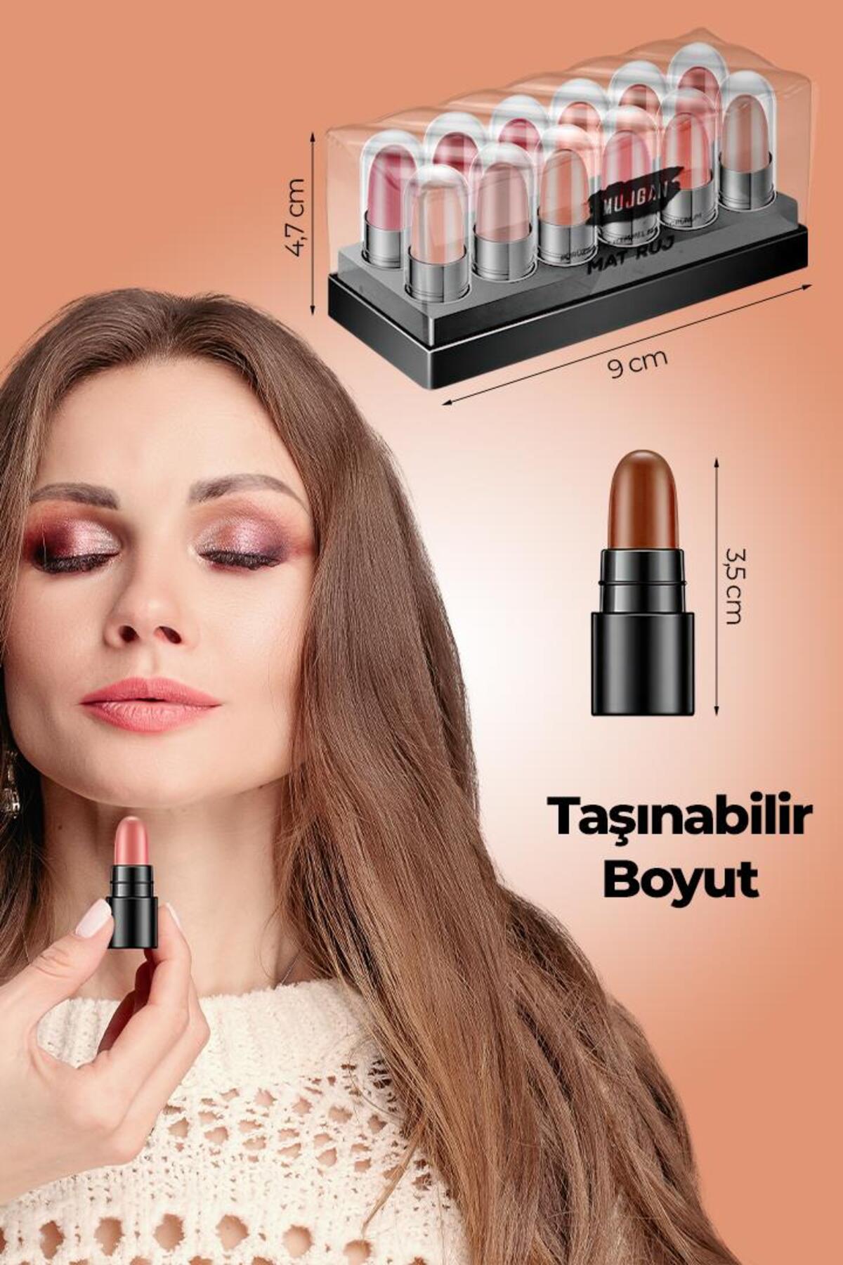 MUJGAN 12'li Mini Kuru Ruj Seti - Fiyatı, Yorumları