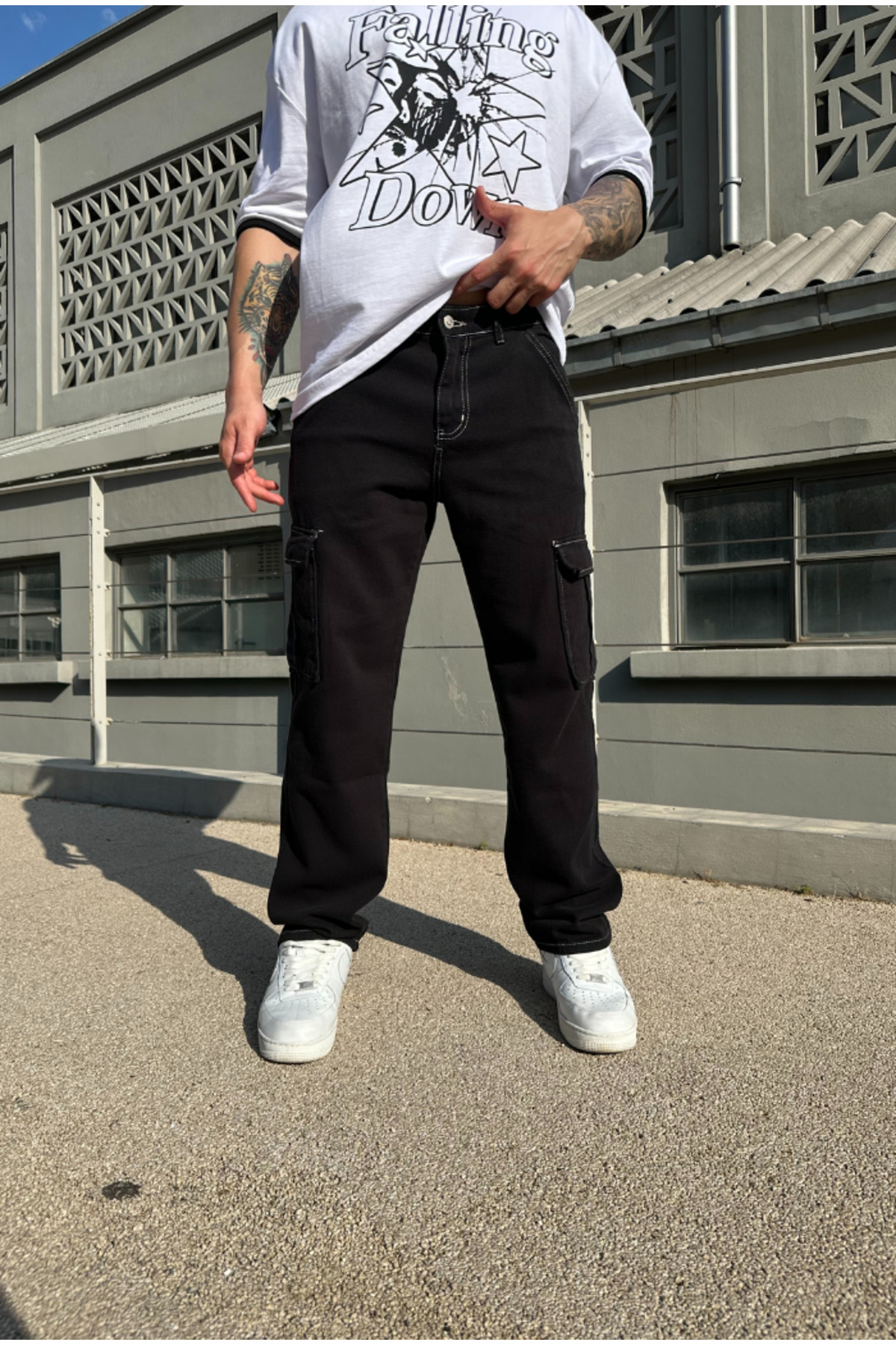 serline Siyah Ters Dikiş Baggy Kargo Pantolon Fiyatı, Yorumları - Trendyol