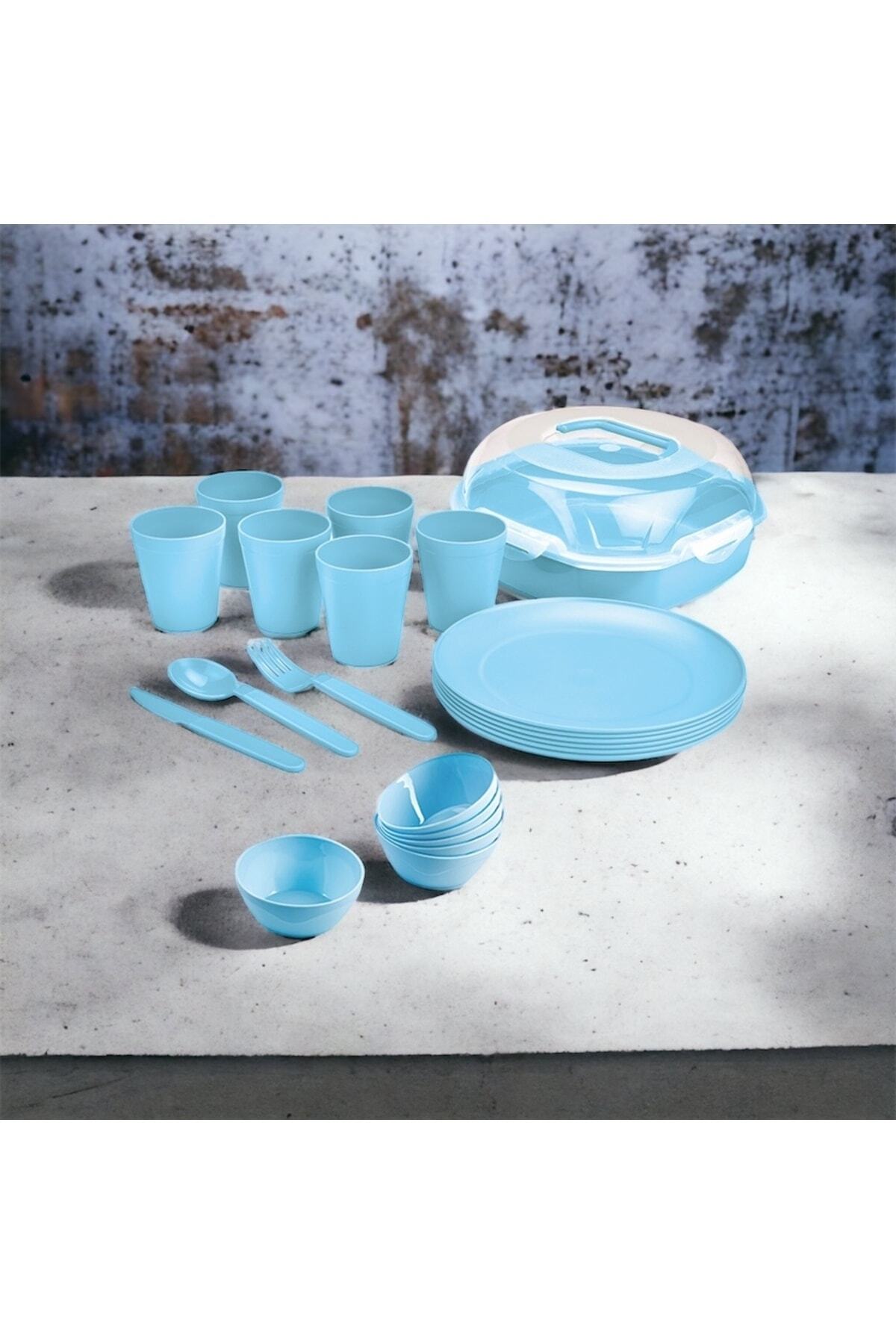 Üçsan Plastik Piknik Seti / 38 Parça 6 Kişilik Kaseli Çantalı Elegant ...