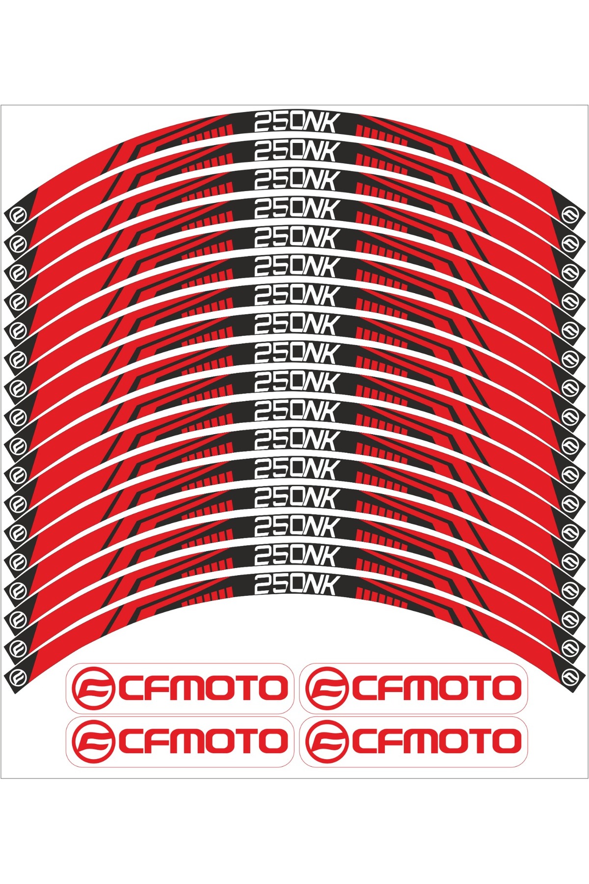 PROMOT CF MOTO 250 NK JANT ŞERİDİ KIRMIZI RENK STİCKER - Fiyatı, Yorumları