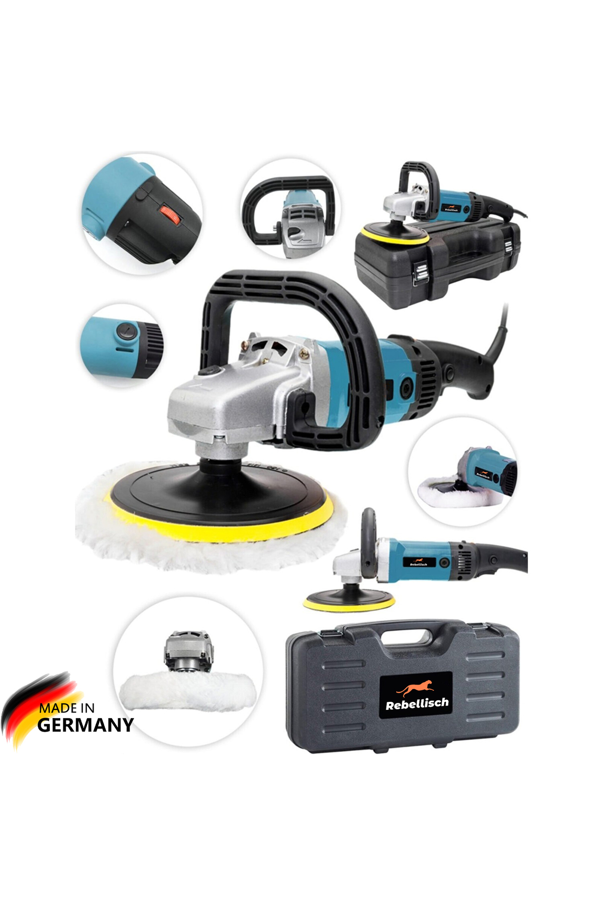 Rebellisch Germany Polishing Series 7000Watt 180MM 6 Kademe Devir ...
