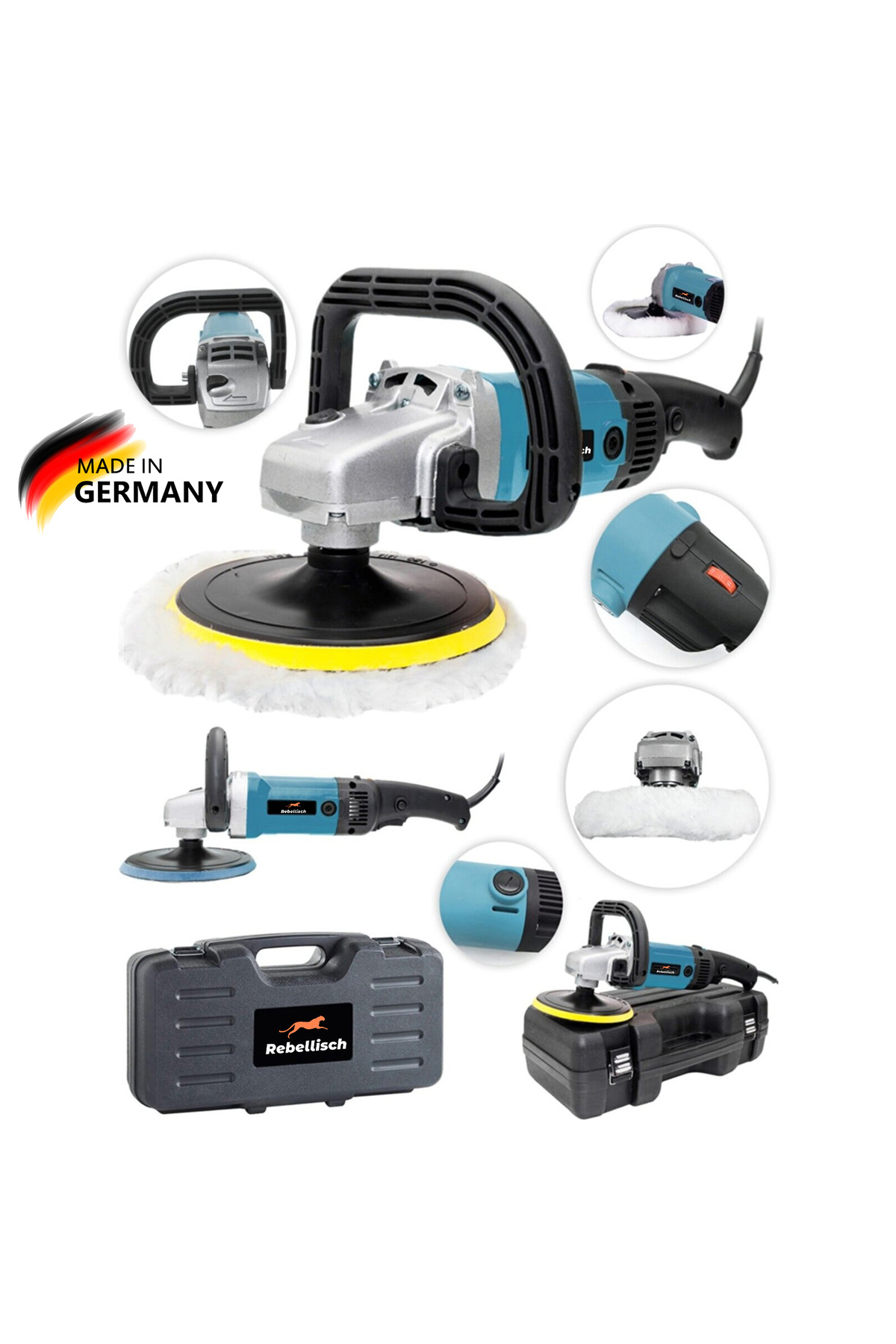 Rebellisch Germany Polishing Series 7000Watt 180MM 6 Kademe Devir ...