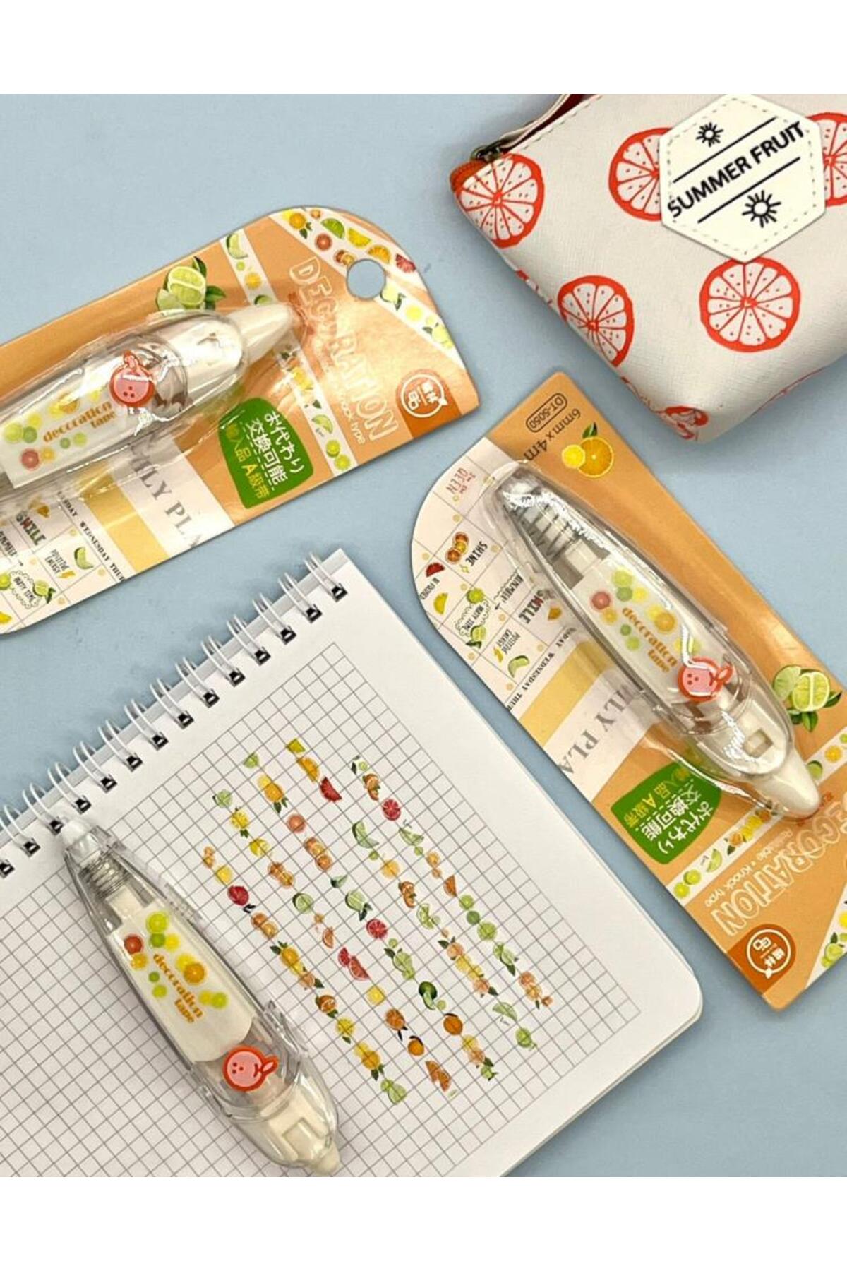 Kağıt Gemi Dükkan Portakal Desenli Süsleme Bandı Tipex / Tipeks ...