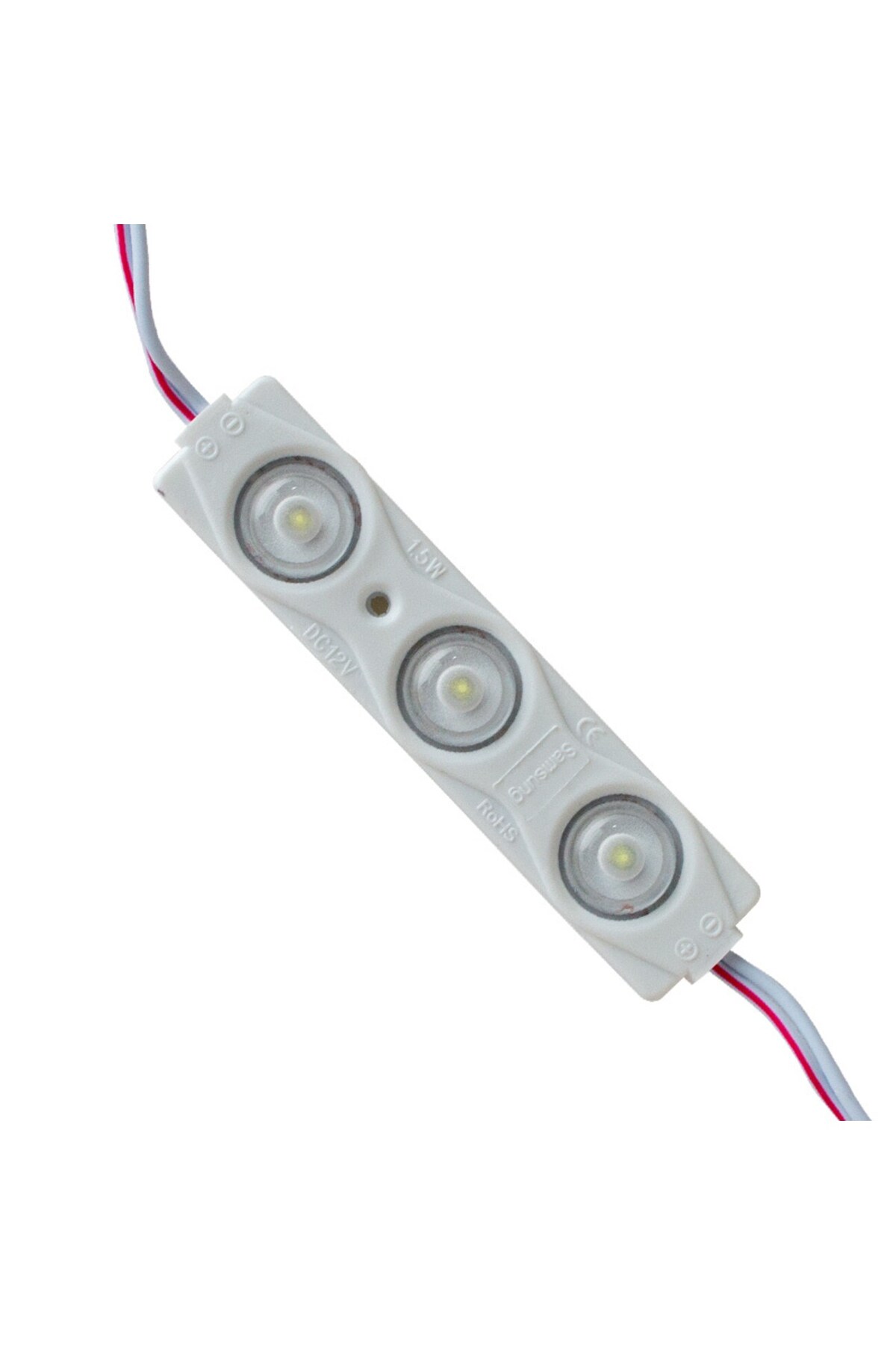 ZEMBİL 5 Adet BEYAZ 12V 1.5W 3 Ledli Mercekli Parmak Led Modül 2835 smd ...