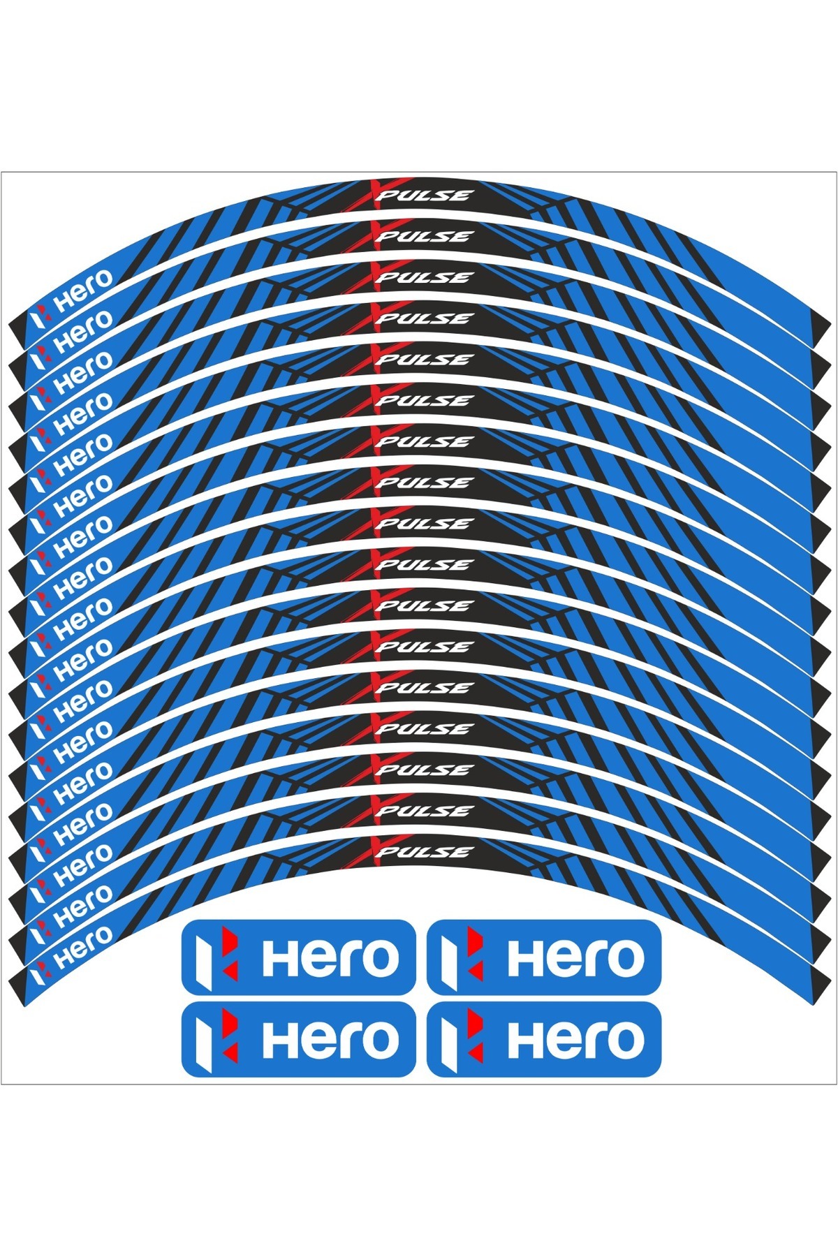 PROMOT HERO XPULSE JANT ŞERİDİ MAVİ HERO X PULSE YAZILI MOTOSİKLET JANT ...