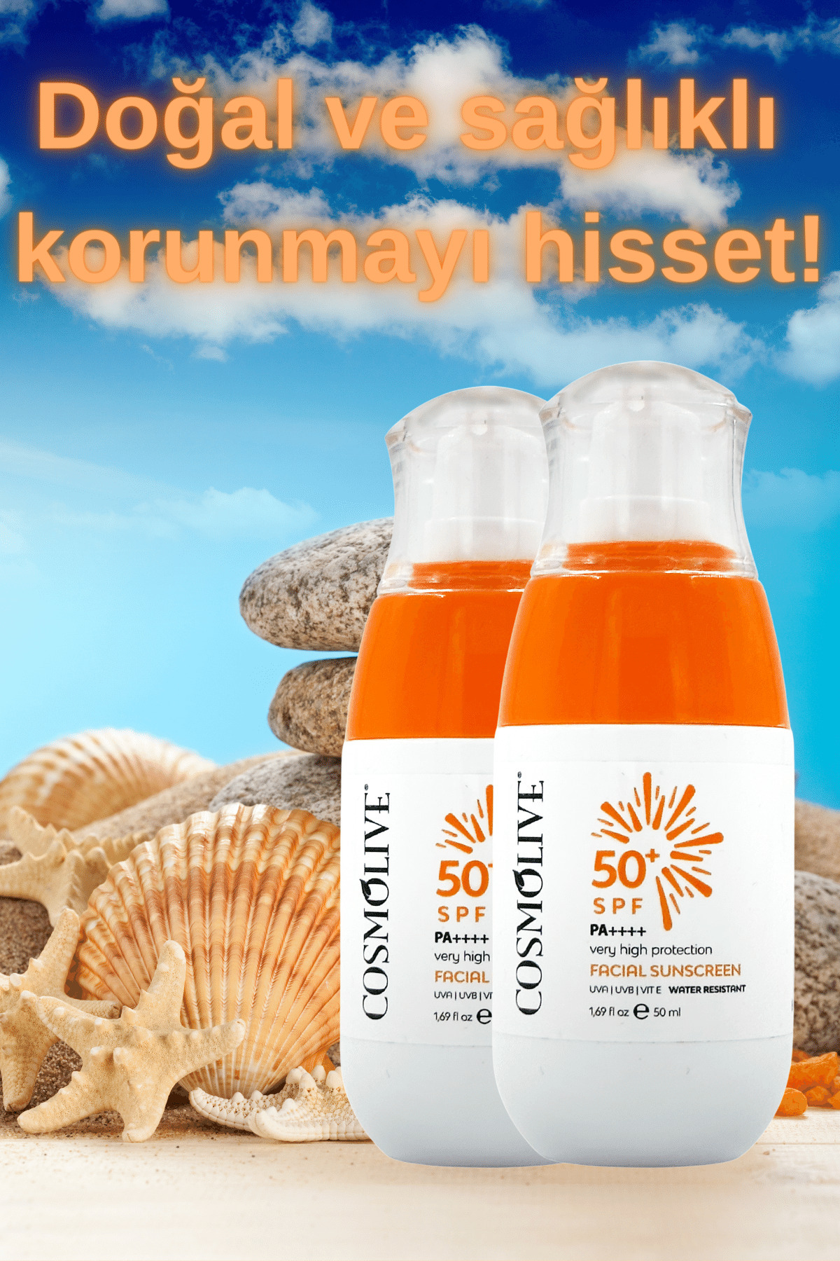 Cosmolive %100 Doğal Minerelli Yeni Nesil Yüz Güneş Kremi Yağlı Hassas ...
