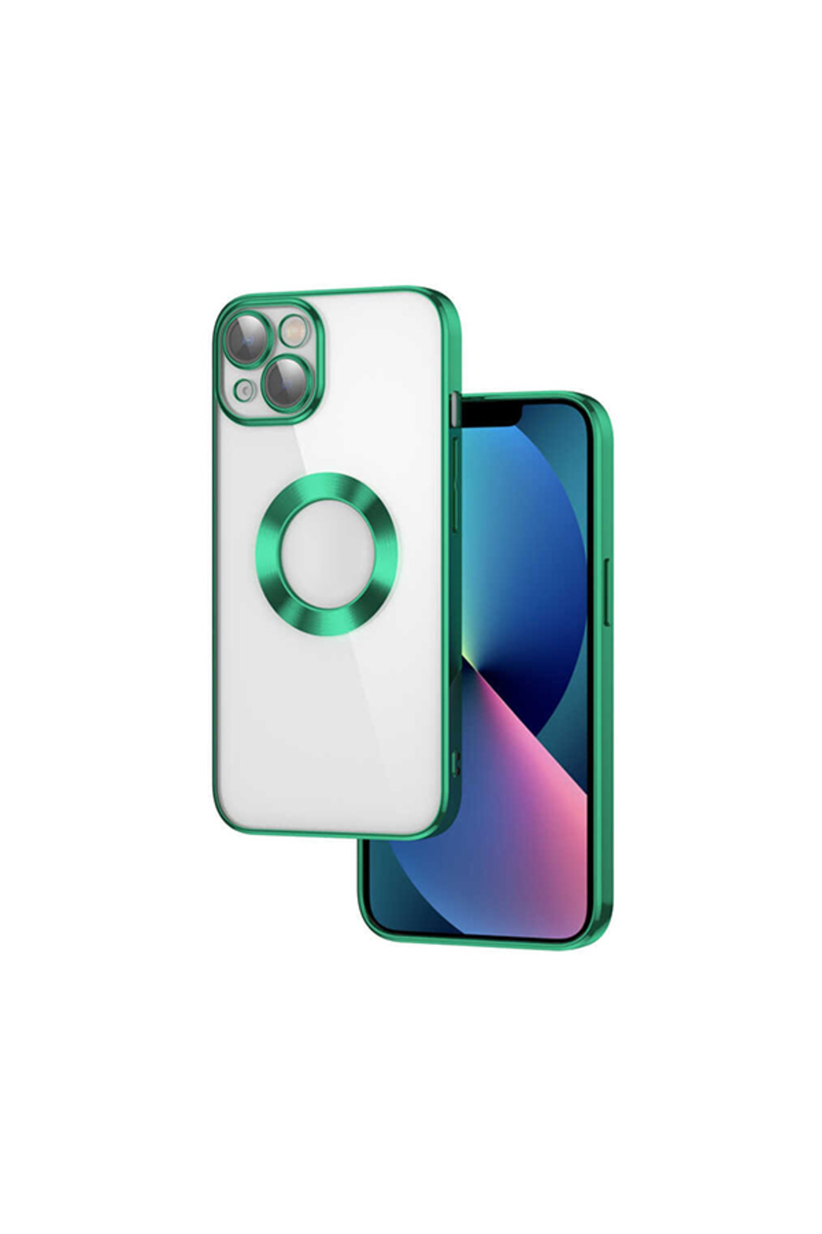 TrendCell Iphone 13 Uyumlu ( Kamerası Lensli ) Luxury Lazer Kılıf ...