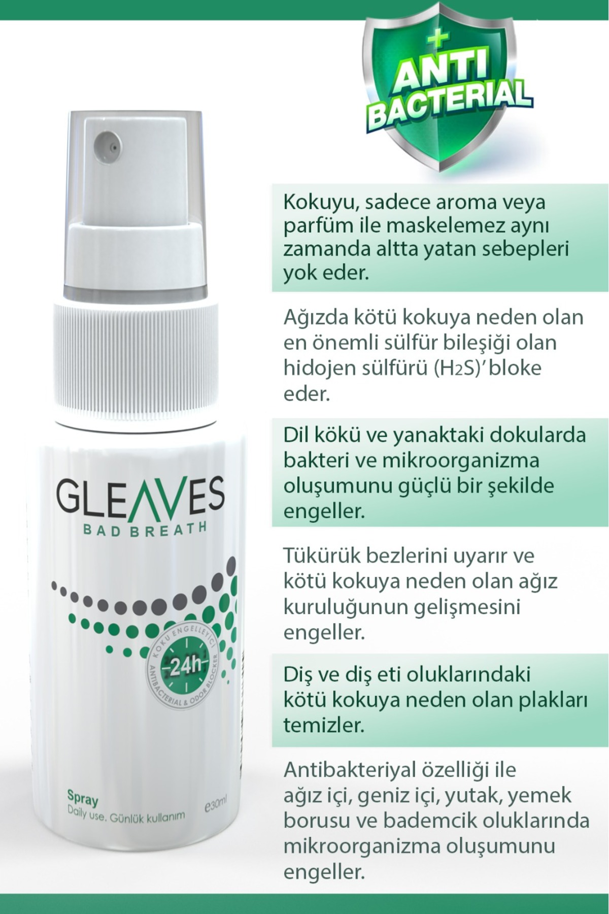 Gleaves Naturals Ağız Kokusu Önleyici Sprey 30 ML Fiyatı, Yorumları ...