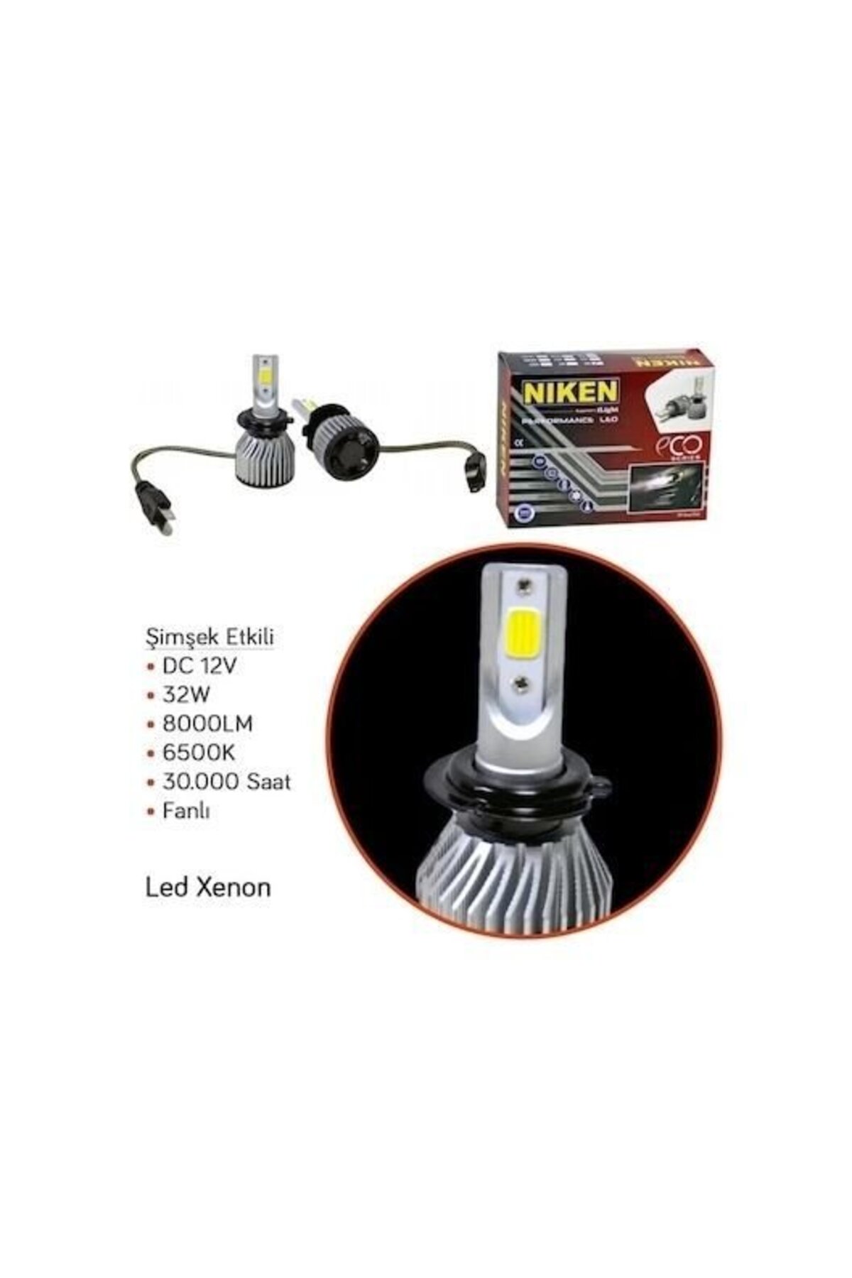 Niken H15 Uyumlu Led Xenon Far Ampulü Evo Niken 8000 Lümen - Fiyatı ...