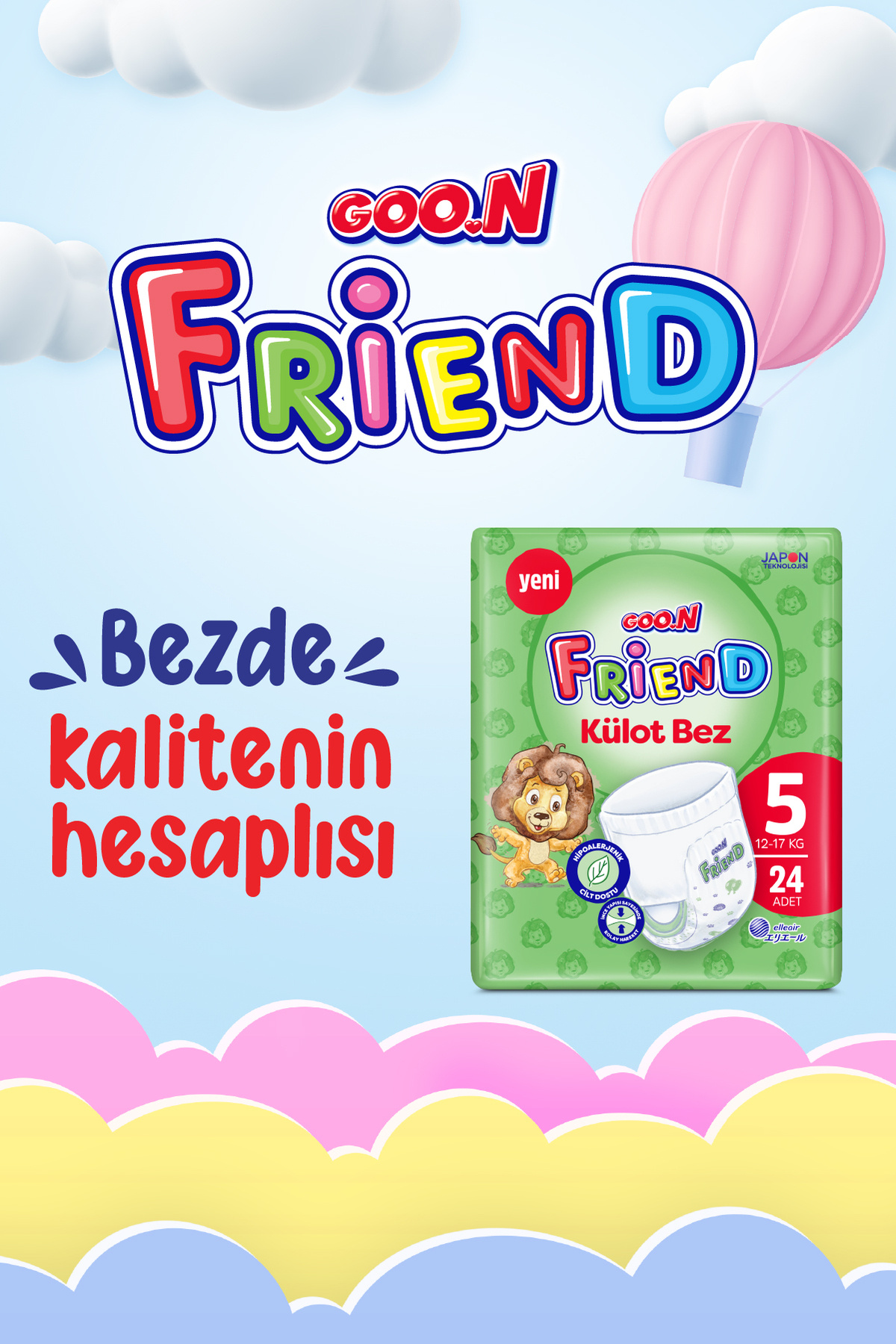 Goo.n Friend Size 5 Panty Diaper Ultra Deal Pack - Skin Friendly - 144 ...