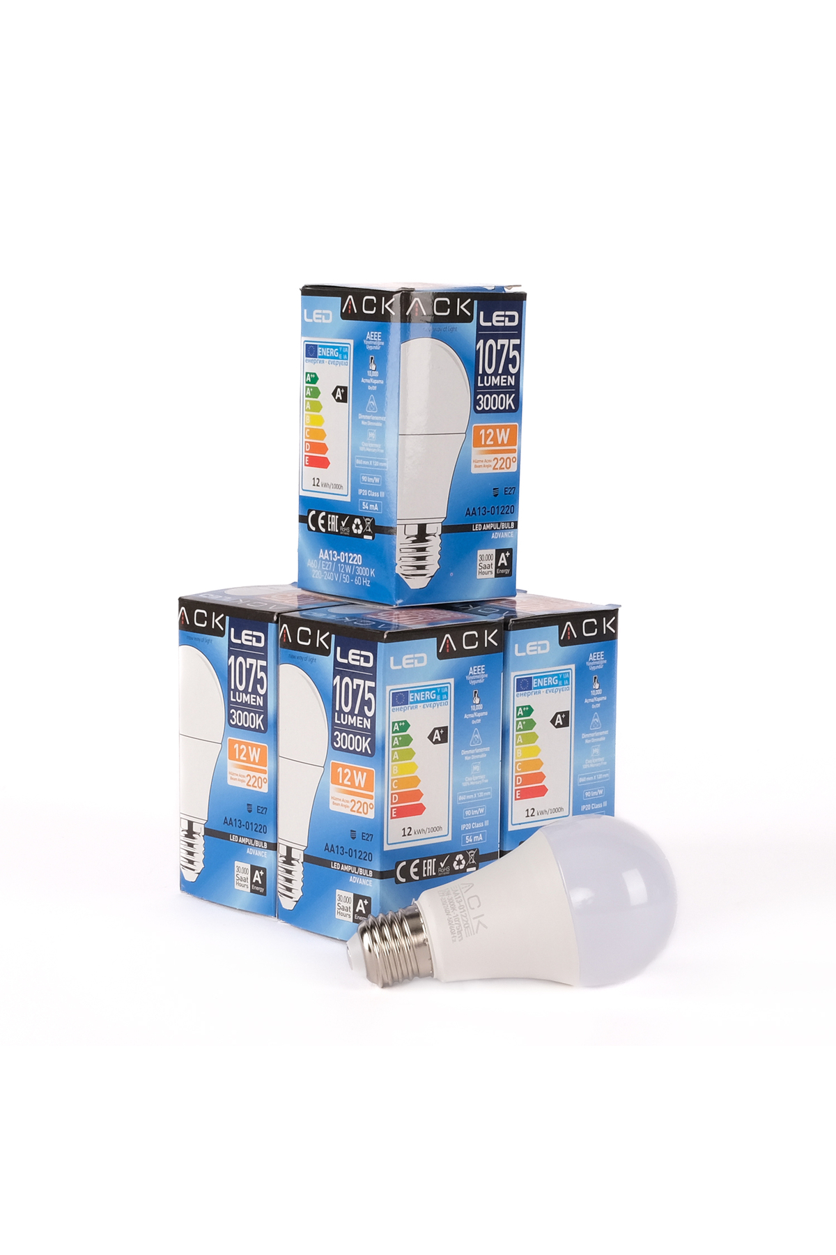 Ack 12W LED Ampul 3000K Günışığı E27 5'li EKO PAKETFiyatı, Yorumları - Trendyol
