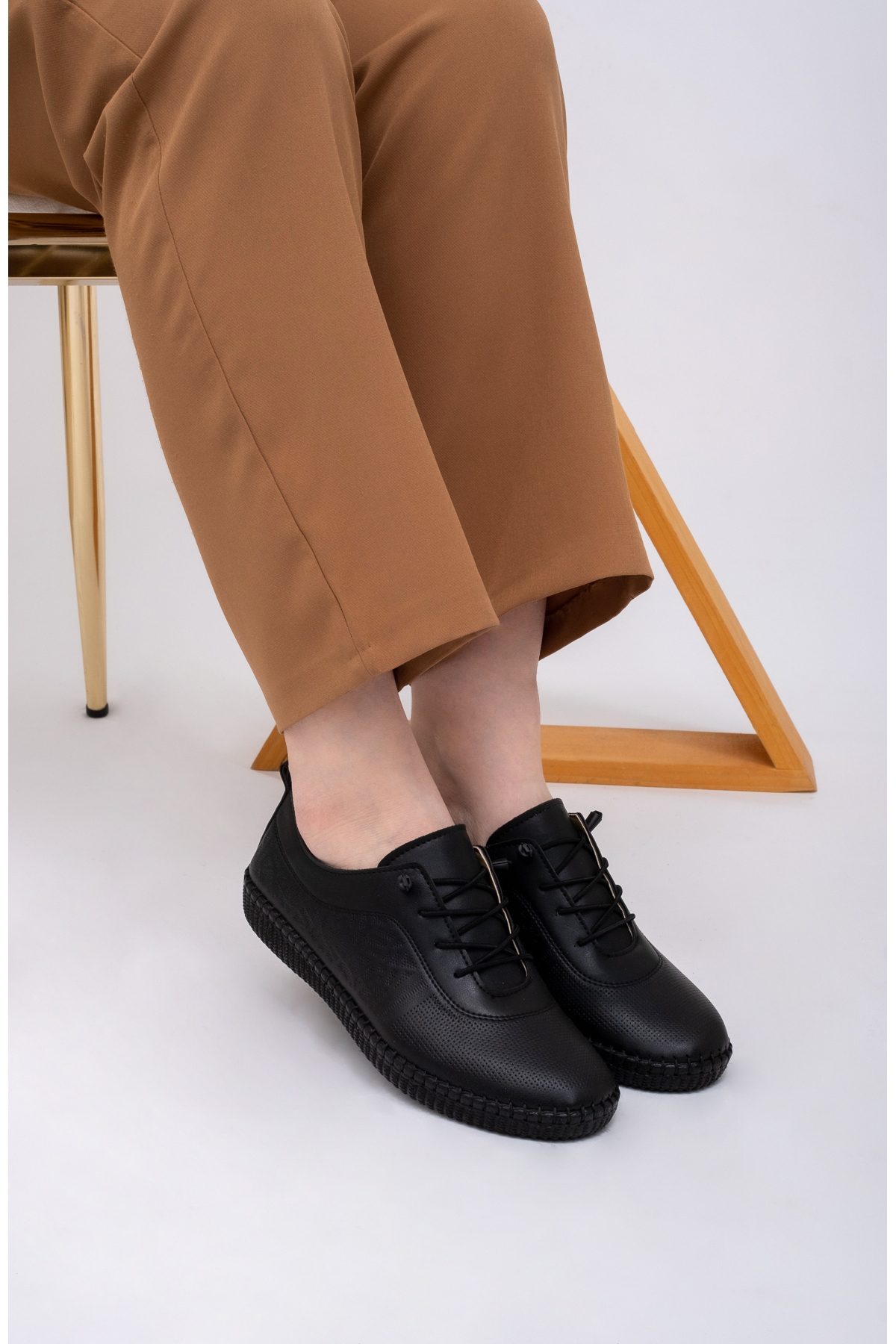 THE FRİDA SHOES Frd5022 Tabana Saraçlı Hakiki Suni Deri Günlük Lastikli ...