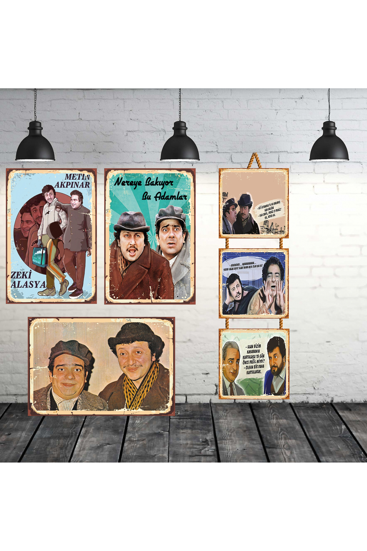 TAKIFİX Zeki Alasya & Metin Akpınar Replikleri Seti 3 Adet 20x30 Cm 3 ...