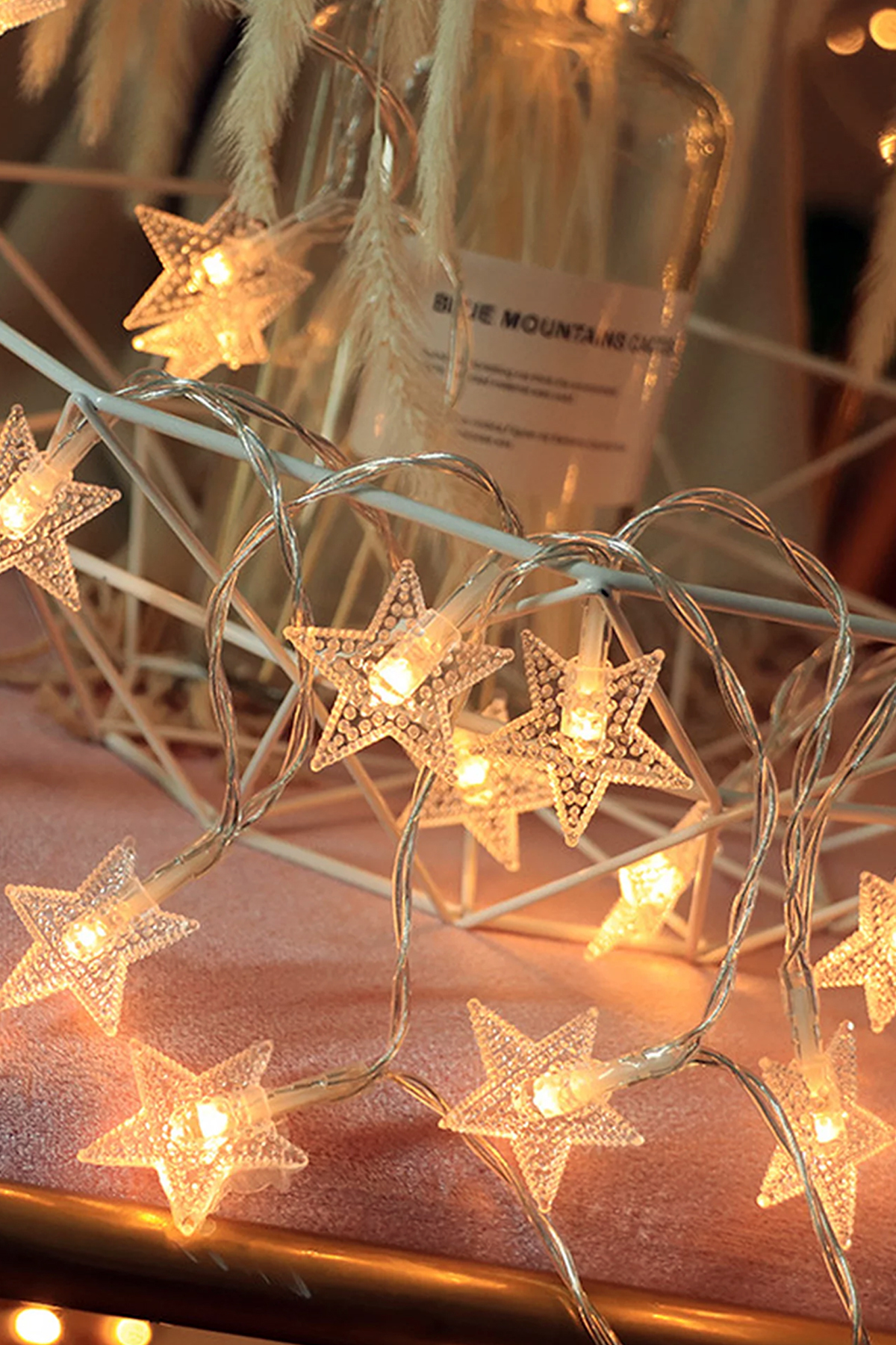 TECHNOFAST Dekoratif Aydınlatma Yıldız Led Dizeleri 100 Yıldızlı 10 Metre Fişli Eklenebilir ...