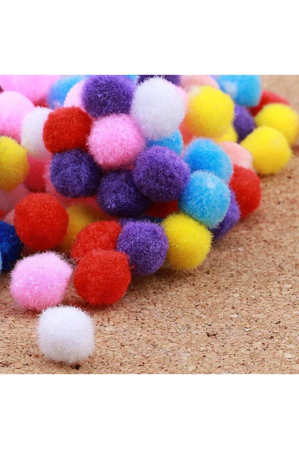 Hobialem Ponpon, 20 Mm, Renkli Ponpon, Peluş Ponpon, 100 Lü Paket - Fiyatı, Yorumları