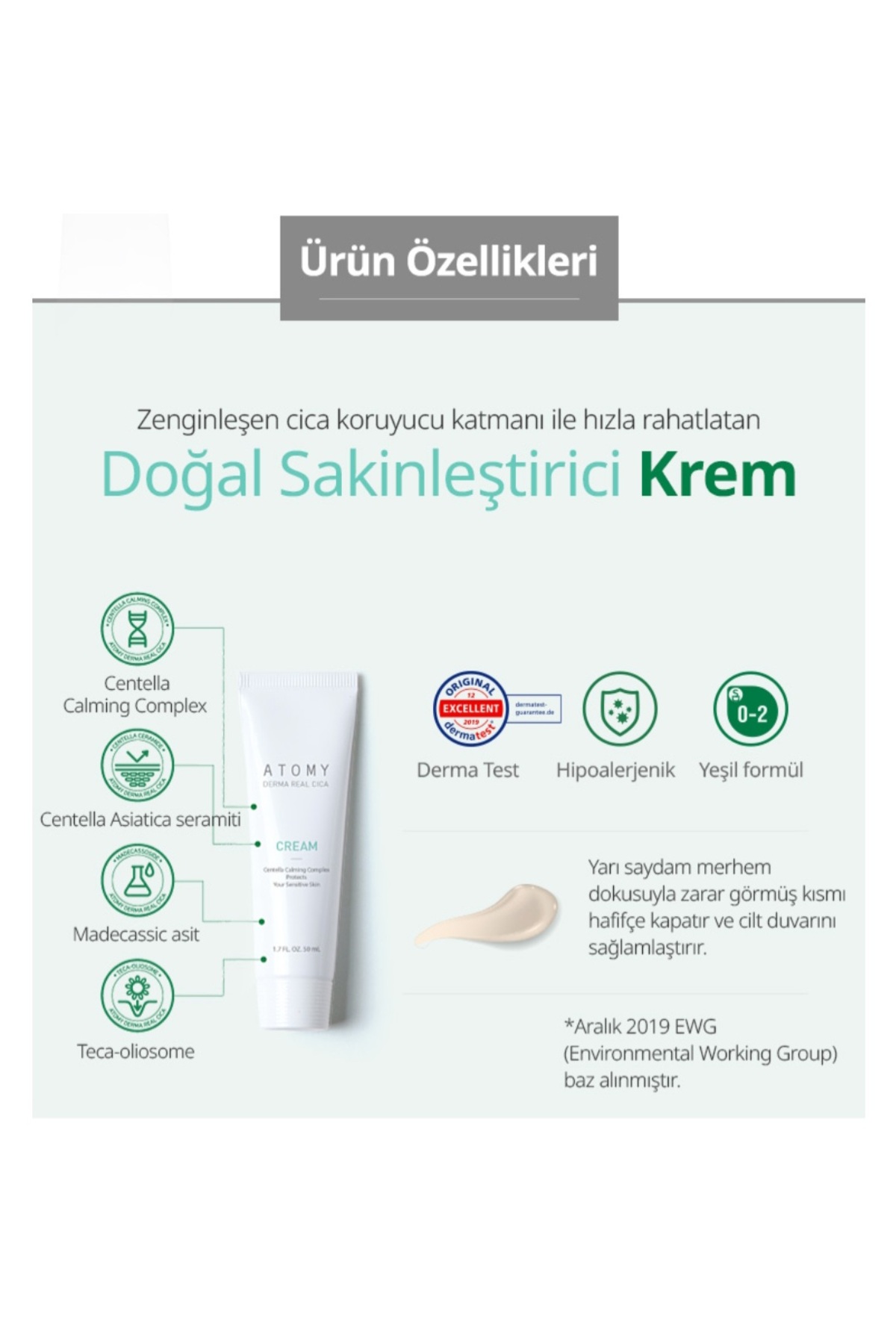 Atomy Derma Real Cica Cream Fiyatı, Yorumları - Trendyol