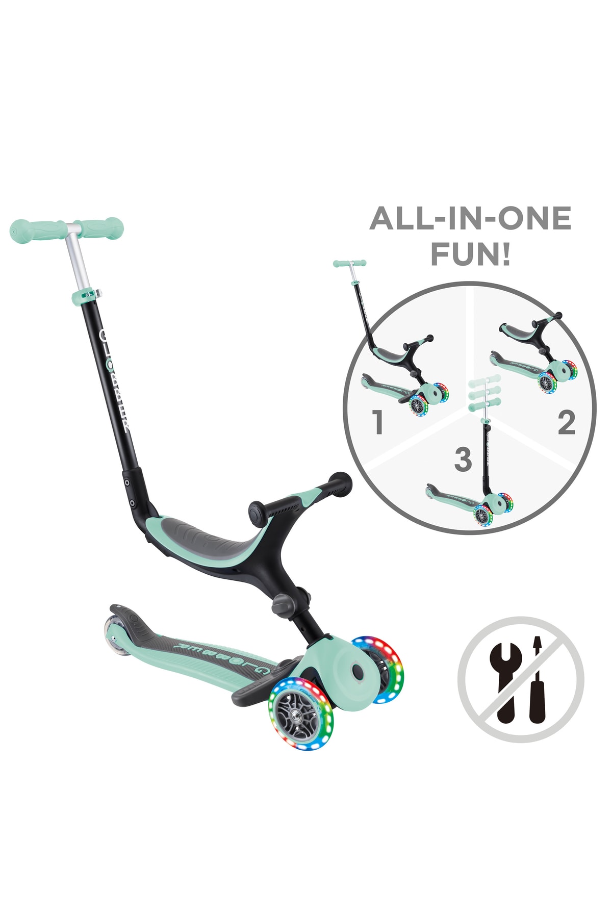 Globber Go Up Foldable Plus Işıklı Scooter - Mint Yeşili - Fiyatı ...