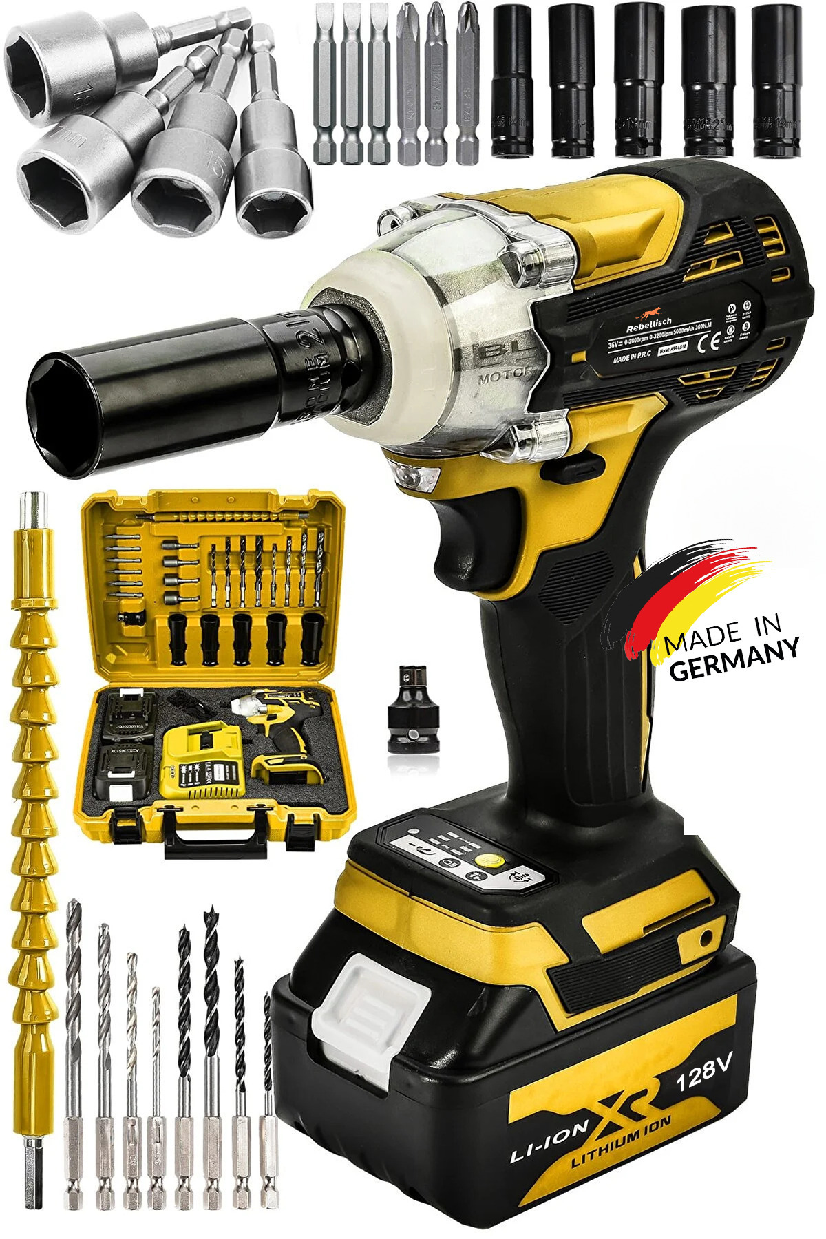 Rebellisch Germany Type-X Series 128V 12AH Kömürsüz Motor Torklu ...