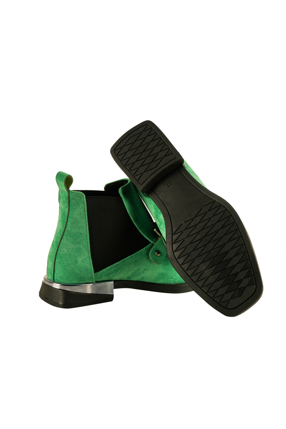 CLEOPATRA SHOES YEŞİL BOT YANLARI LASTİKLİ TOKALI ÖKÇE DETAYLIFiyatı ...