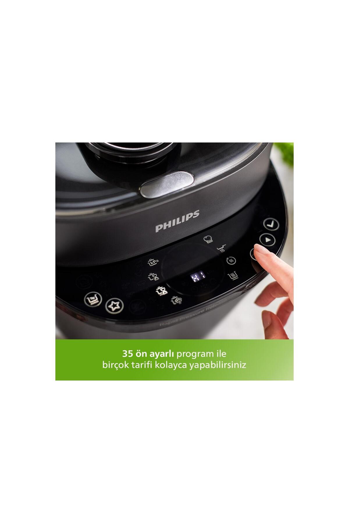Philips HD2151/62 Çok Amaçlı Basınçlı Pişirici 5Lt All in One Cooker ...