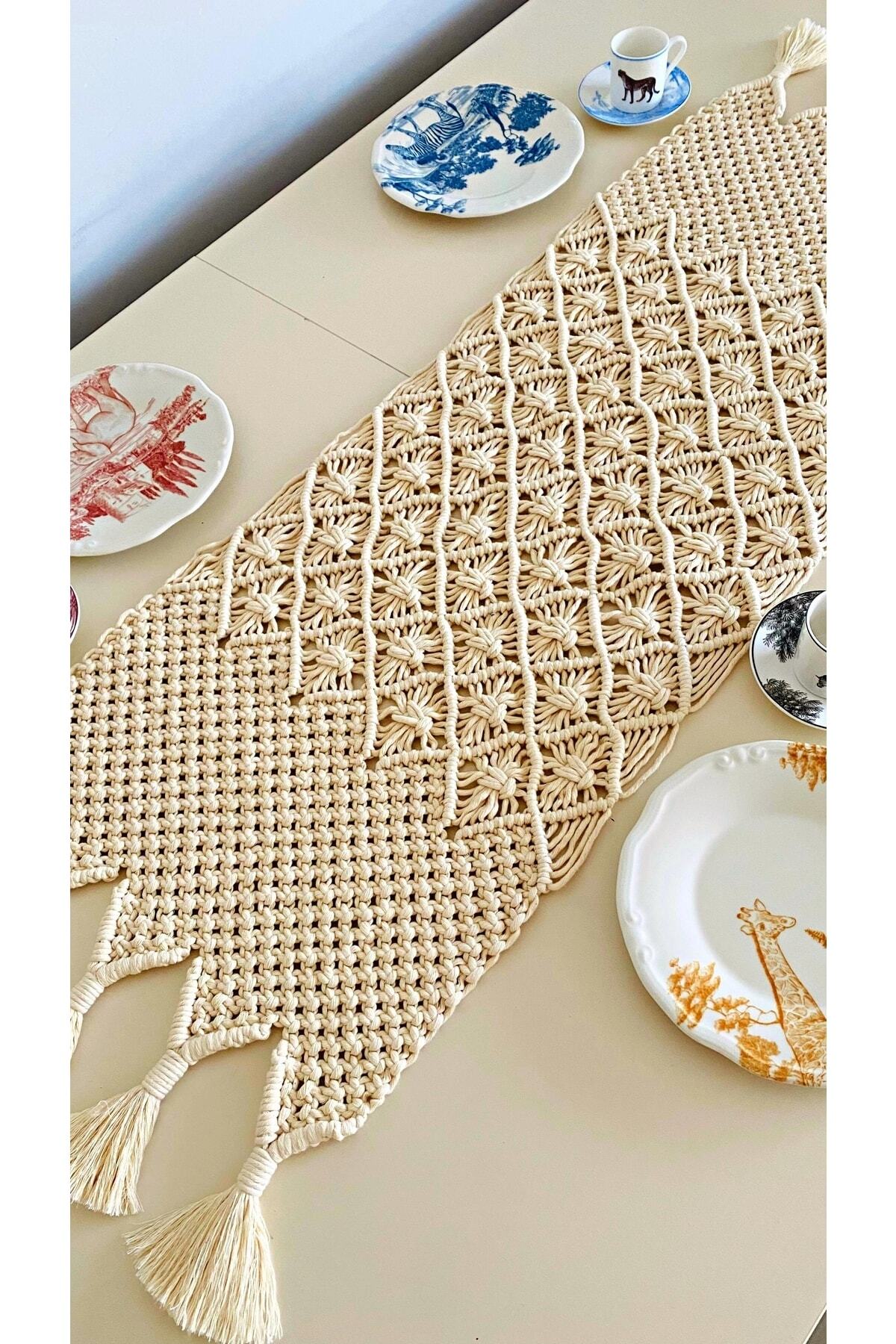 Macrorose Makrome Runner - Masa Örtüsü Fiyatı, Yorumları - Trendyol